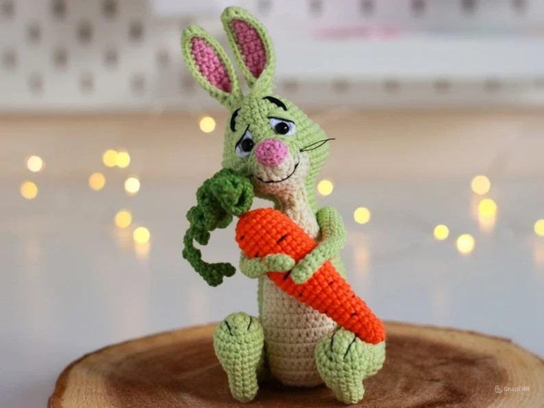 Winnie the Pooh the Rabbit Crochet Pattern, Easter Bunny, Plush Yarn ...