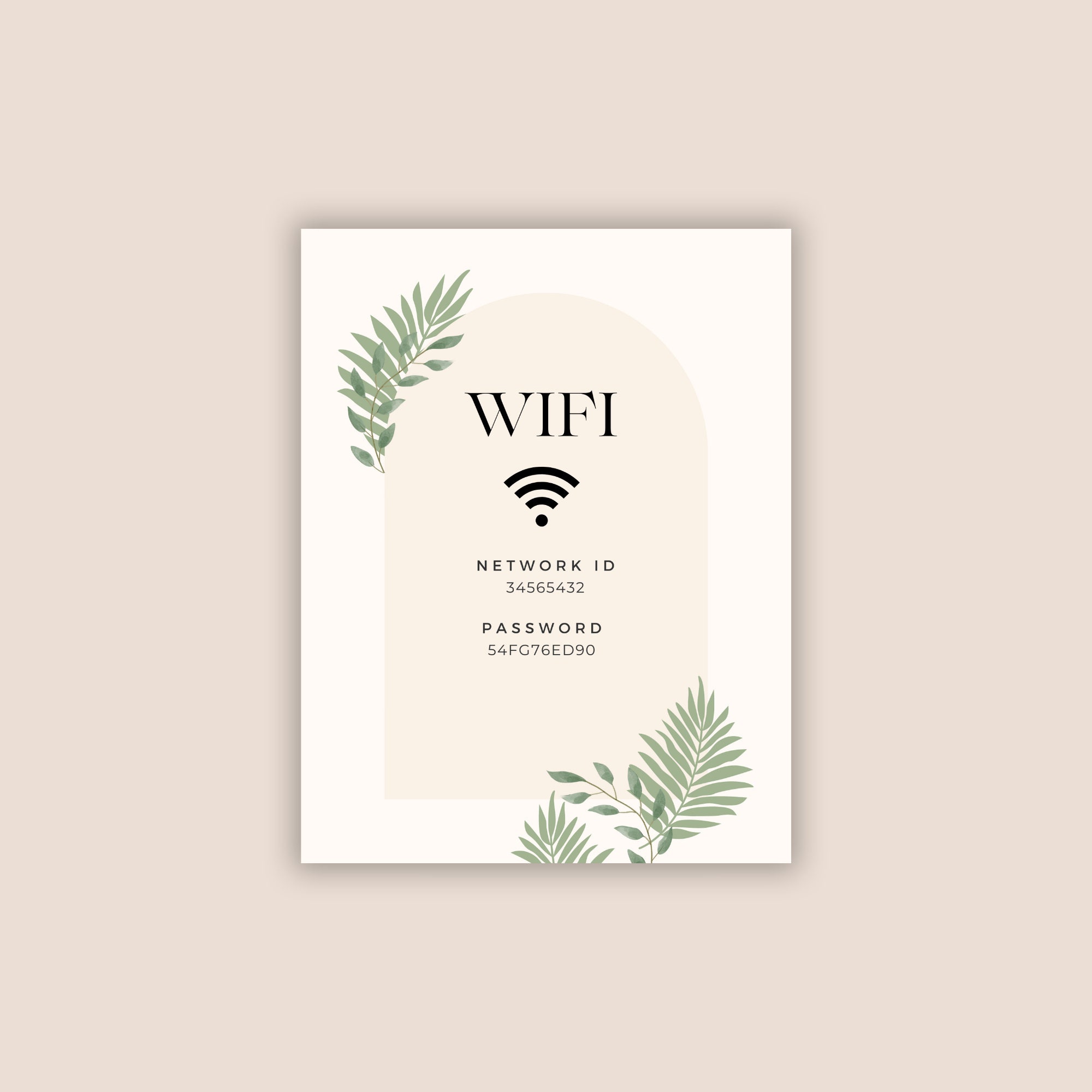 Boho Wifi Printable Sign| Wifi Sign| Wifi Sign Template| Wifi Password ...