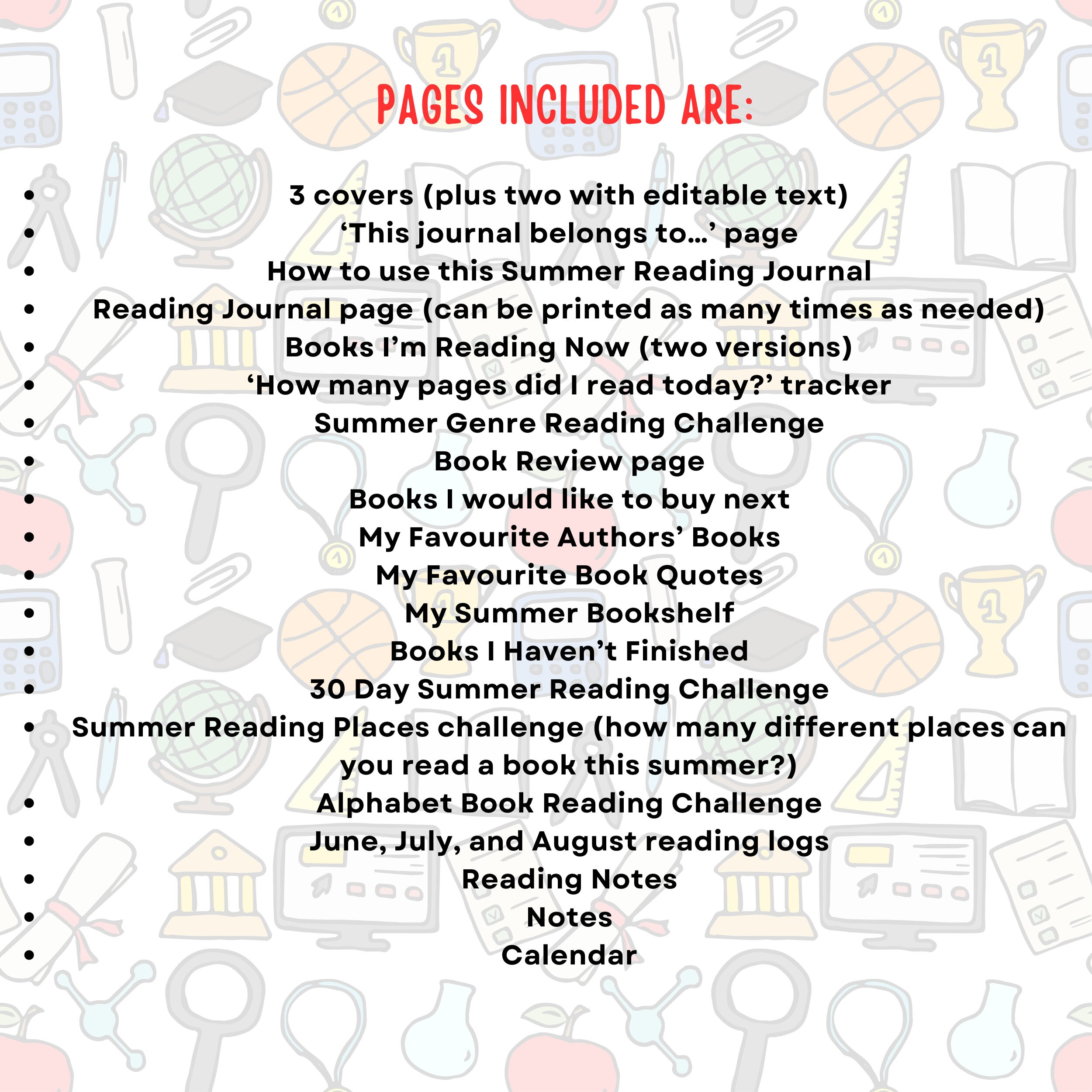 Summer Reading Journal Printable summer Reading Activity - Etsy