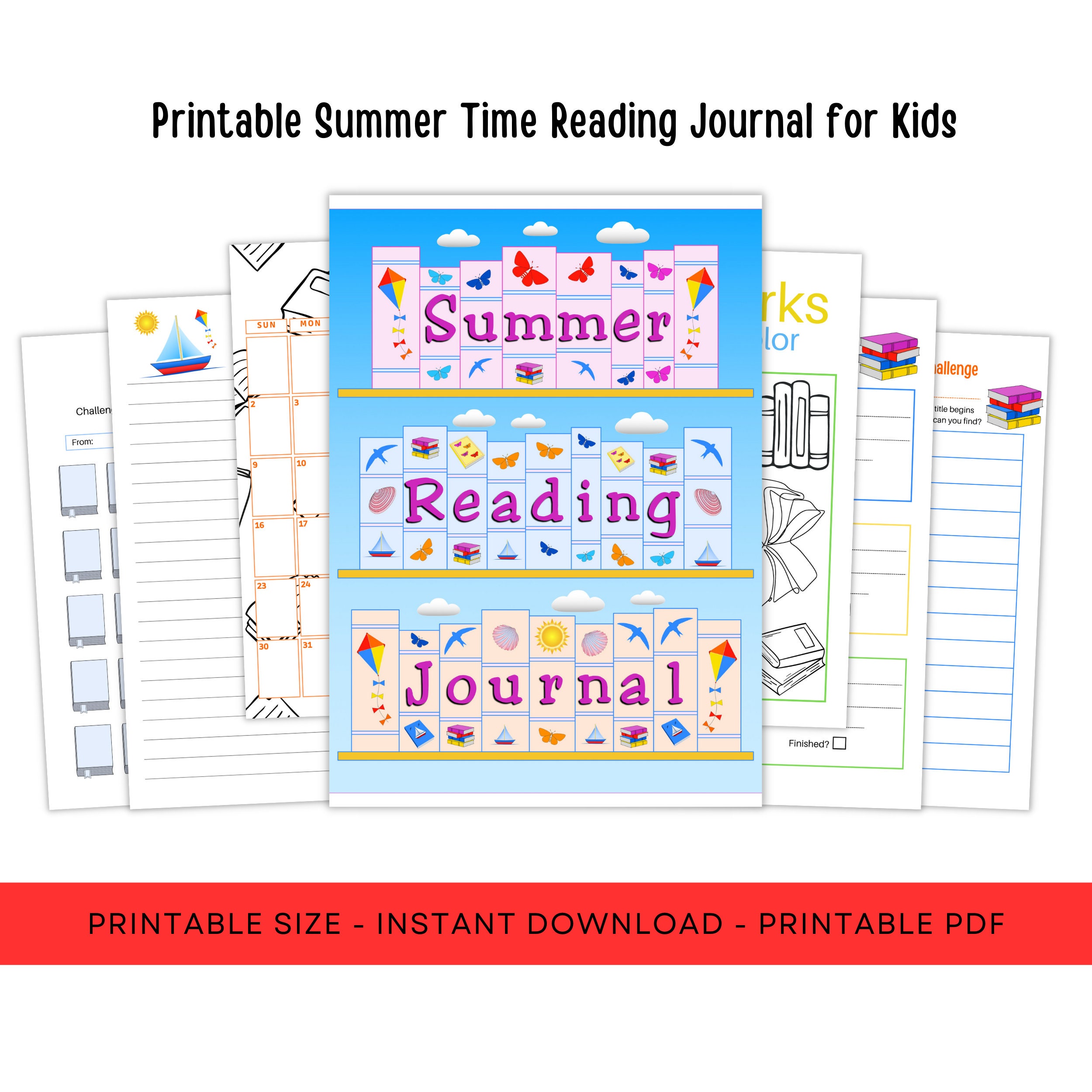 Summer Reading Journal Printable |summer Reading Activity | Reading ...