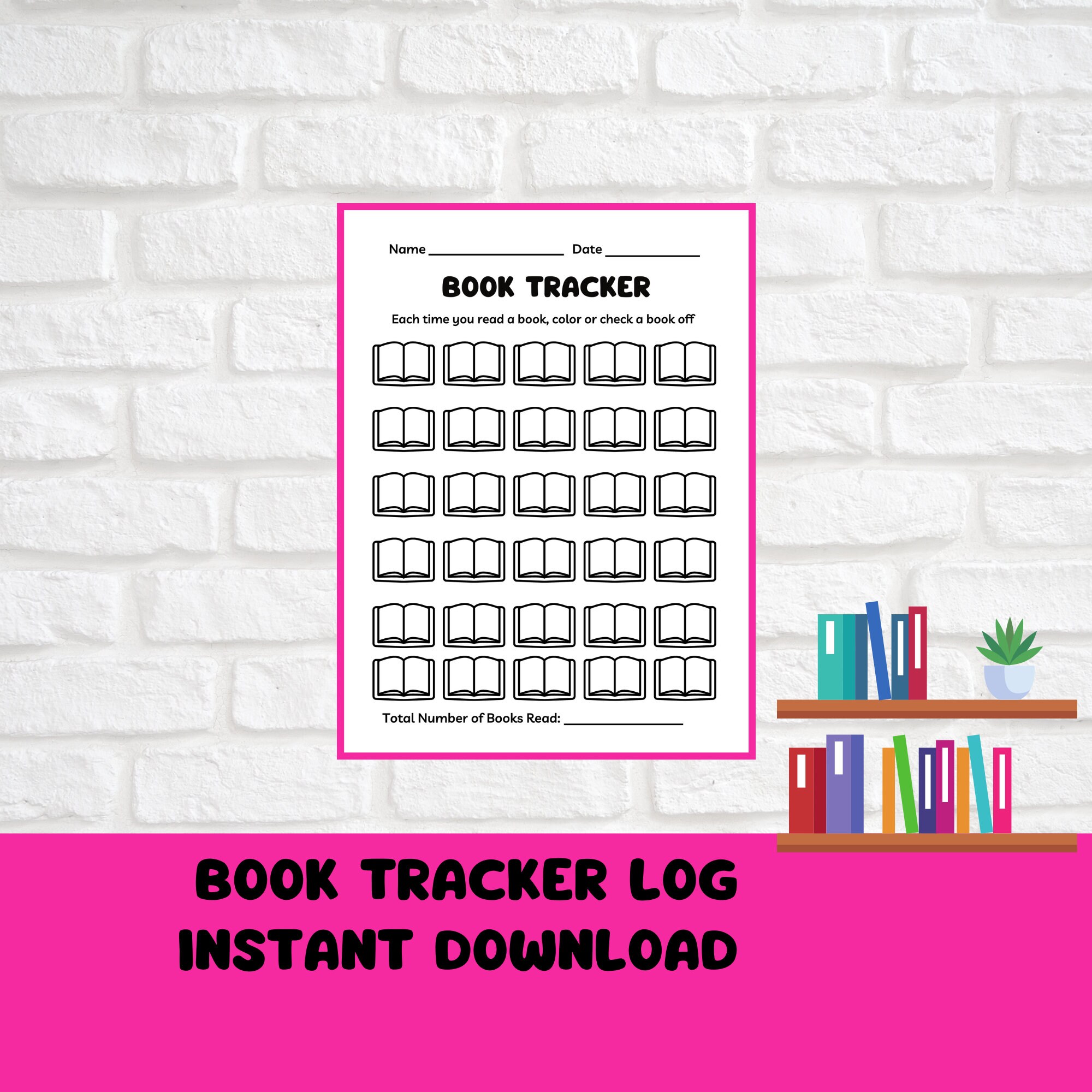Reading Tracker Printable Reading Log Printable Instant Download ...