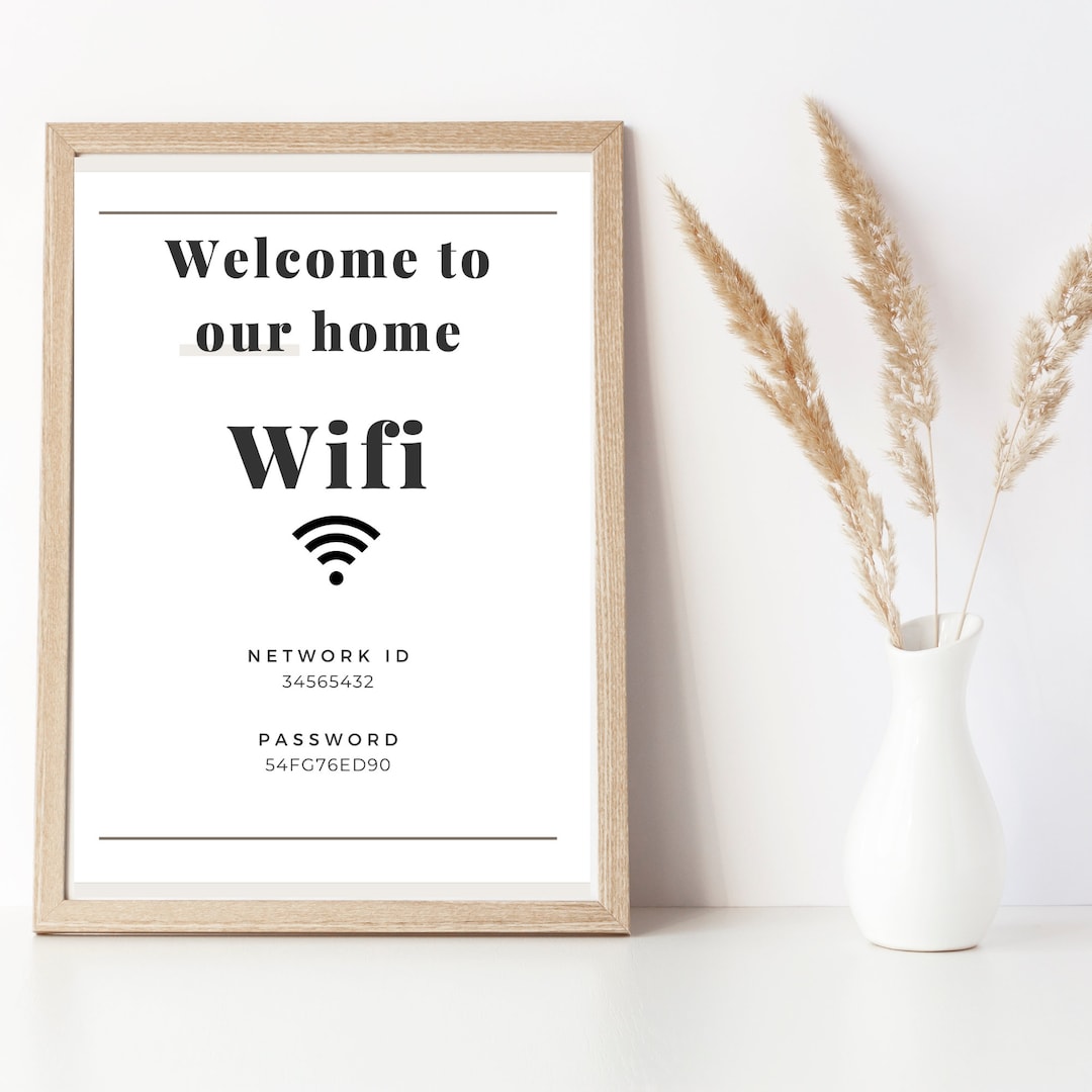 Wifi Printable| Instant Download| Wifi Sign| Wifi Sign Template| Wifi ...