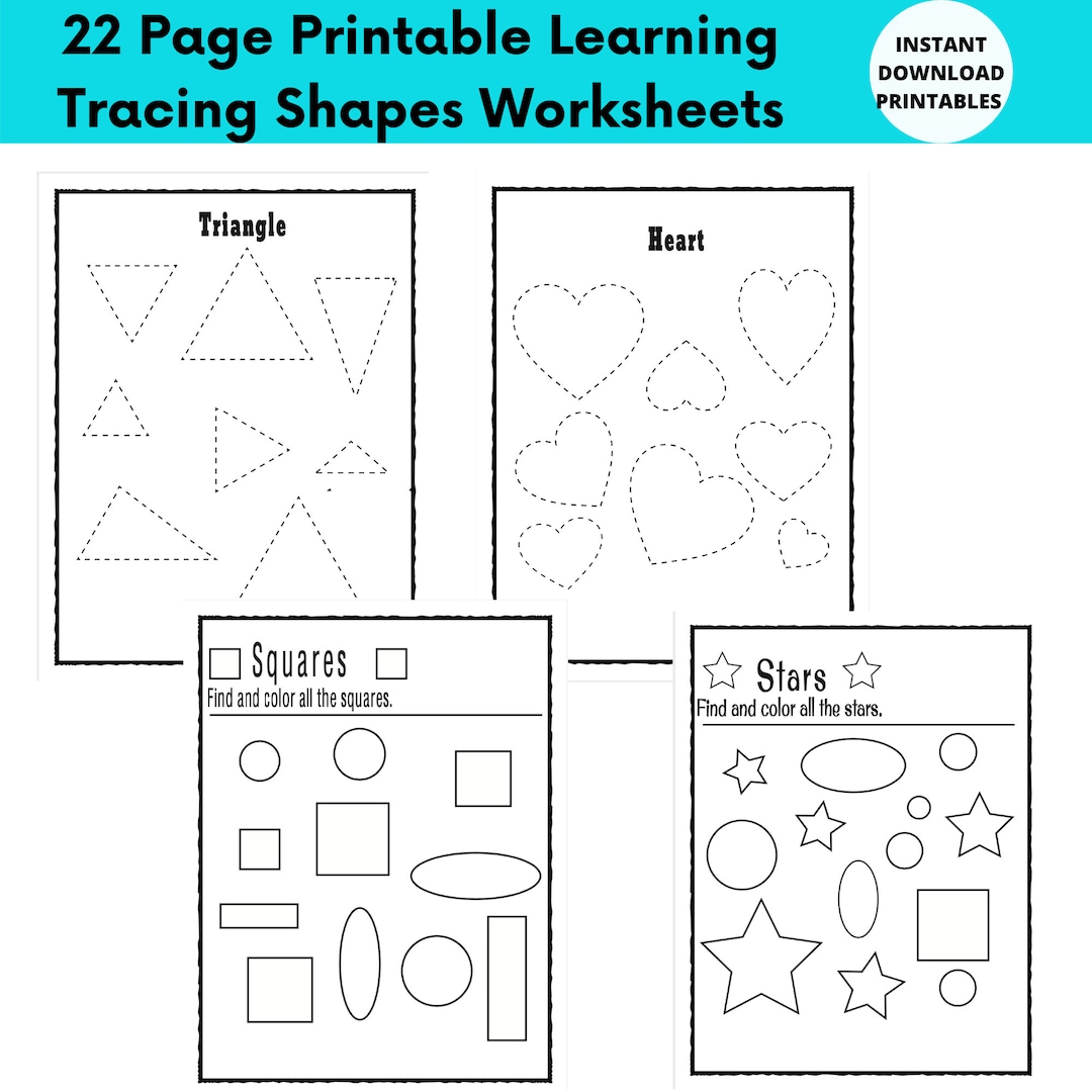 Shapes Worksheets, Learning Shapes Worksheets, Shapes Tracing ...