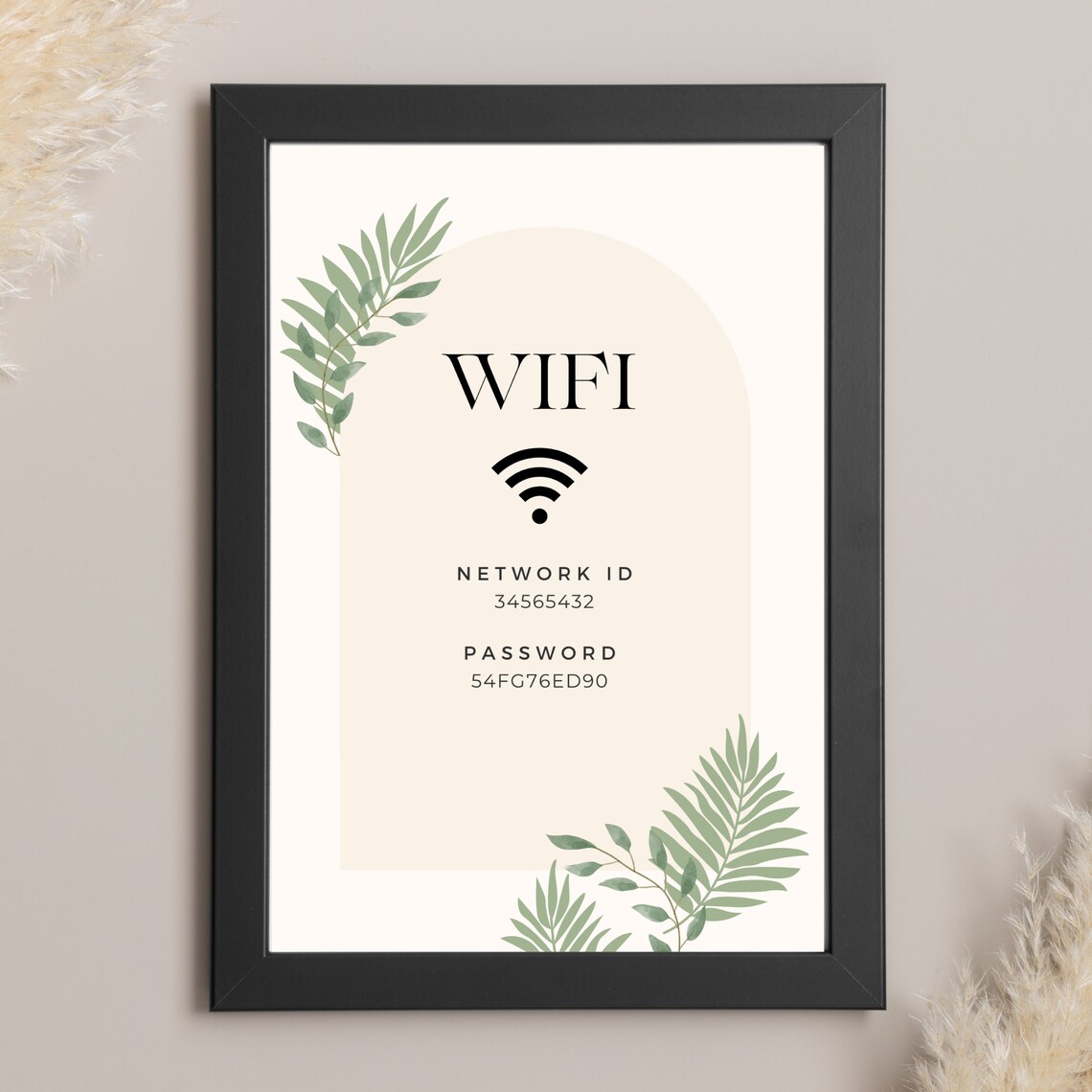 Boho Wifi Printable Sign| Wifi Sign| Wifi Sign Template| Wifi Password ...