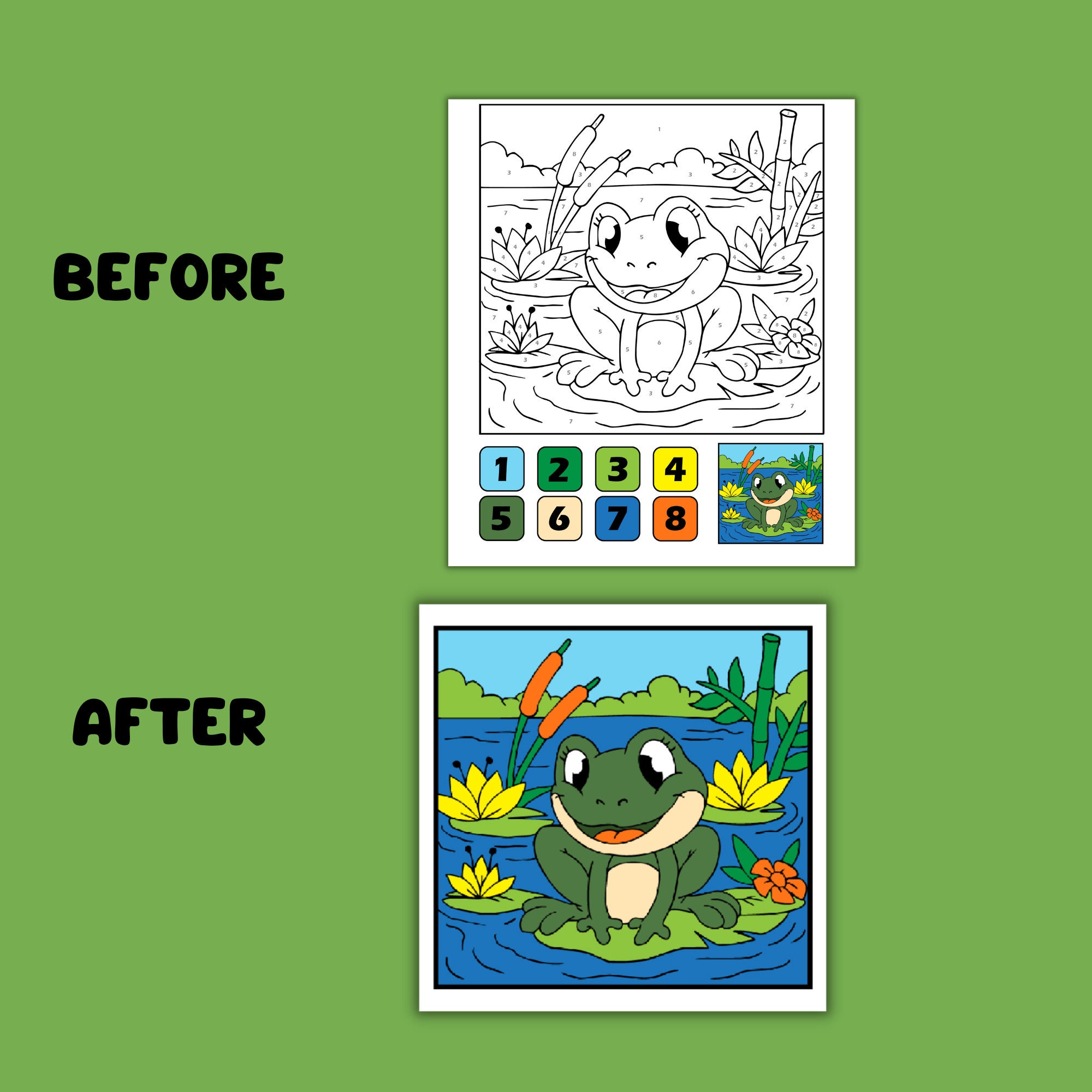 Color by Number, Color by Number Coloring Book, Color by Number for ...