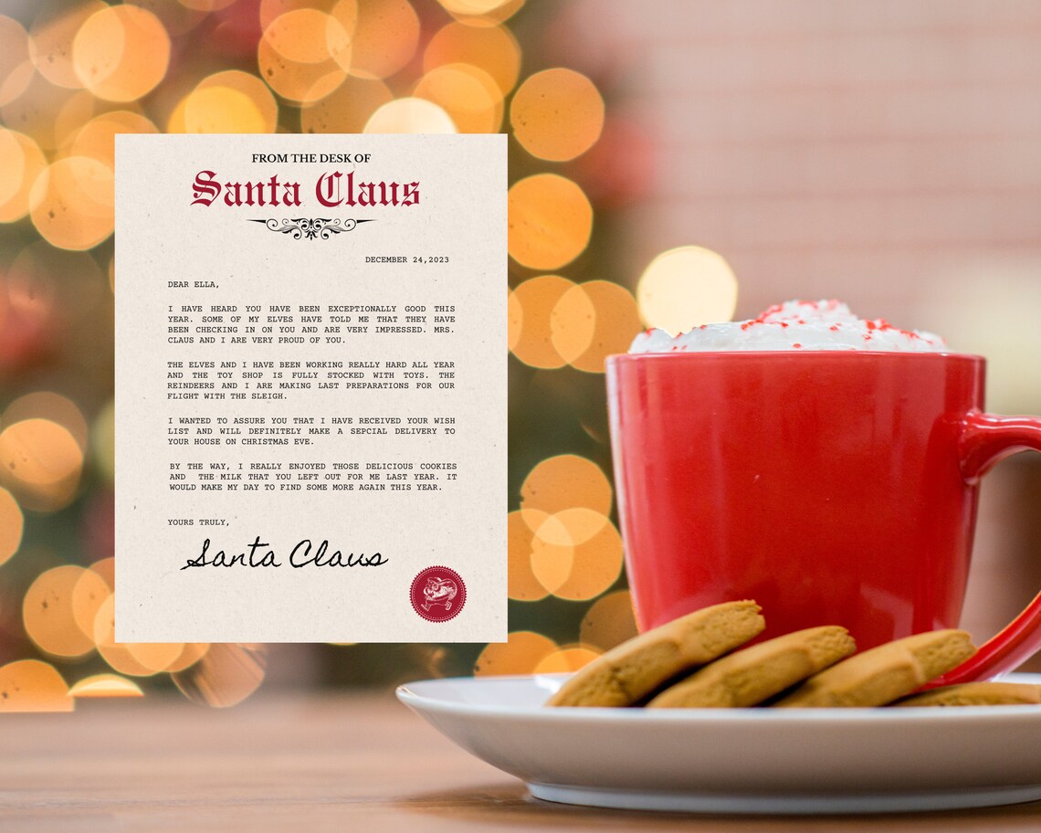 Personalized Santa Letter| Santas Nice List| Santa Letter| Custom Santa ...