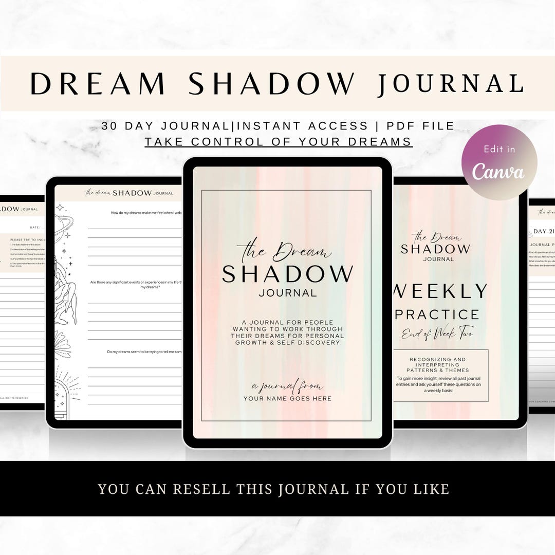 Dream Shadow Journal| Shadow Work Journal| Self-discovery Journal ...