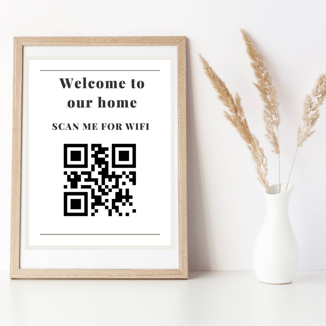 QR Wifi Printable| Instant Download| Wifi Sign| QR Wifi Sign Template ...