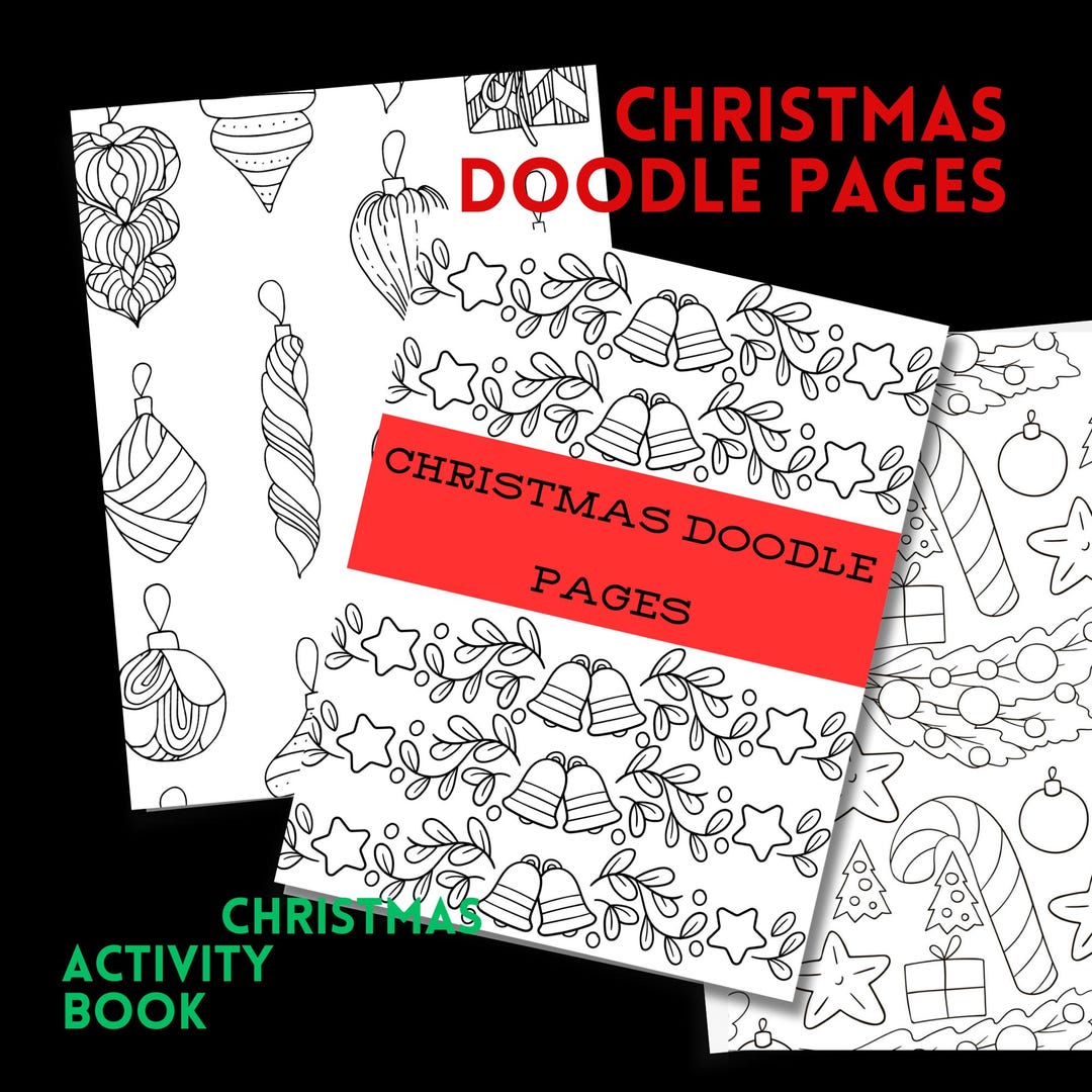 Christmas Dooling Coloring Page, Doodle Coloring, Doodle Christmas ...