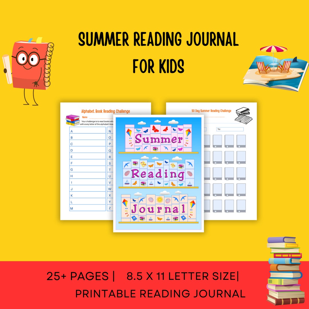 Summer Reading Journal Printable |summer Reading Activity | Reading ...