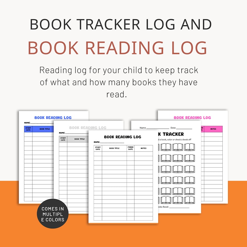 Reading Tracker Printable | Reading Log Printable | Instant Download ...