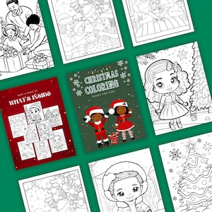 African American Kids Christmas Coloring Pages, Christmas Coloring Book ...