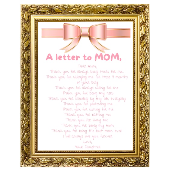 Kids Gift to Mom A Letter to Mom a Letter for Mom Dear Mom - Etsy
