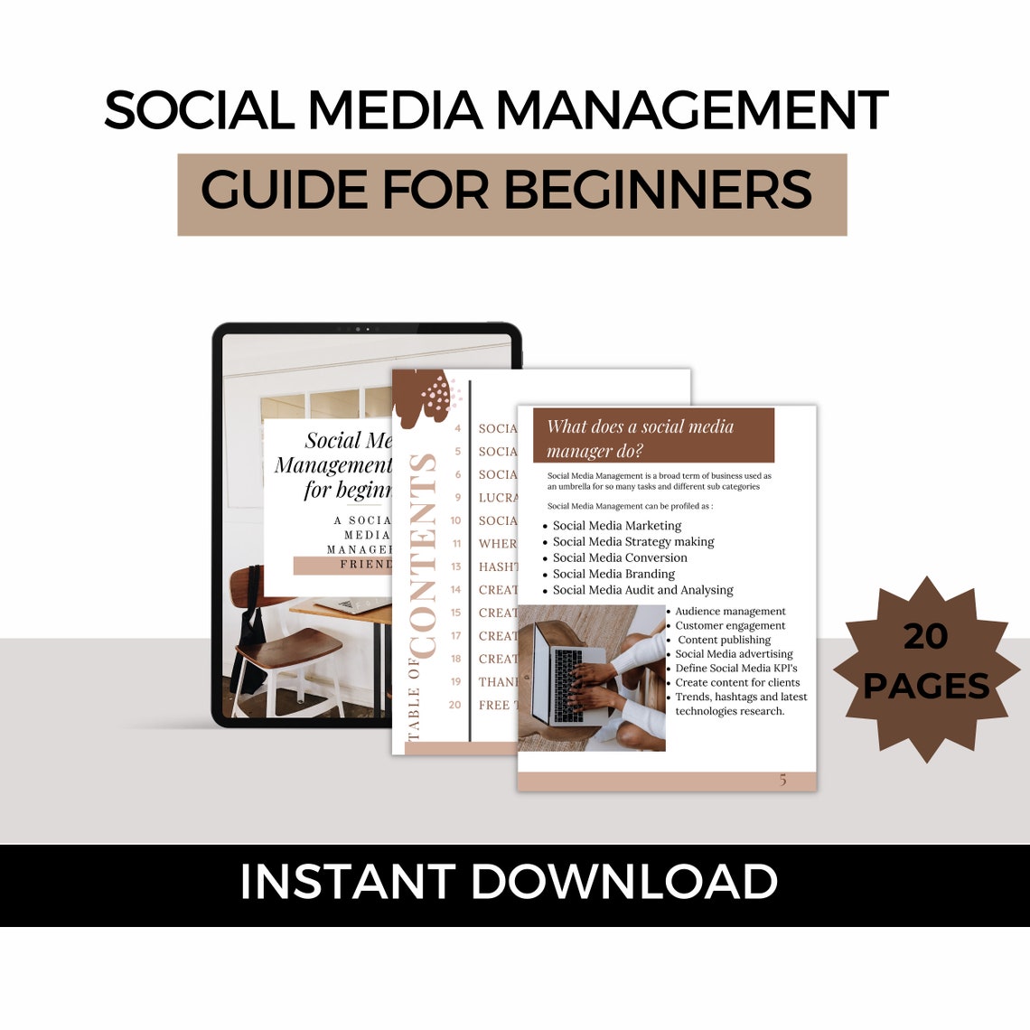 Social Media Management Guide for Beginners, Social Media Manager ...