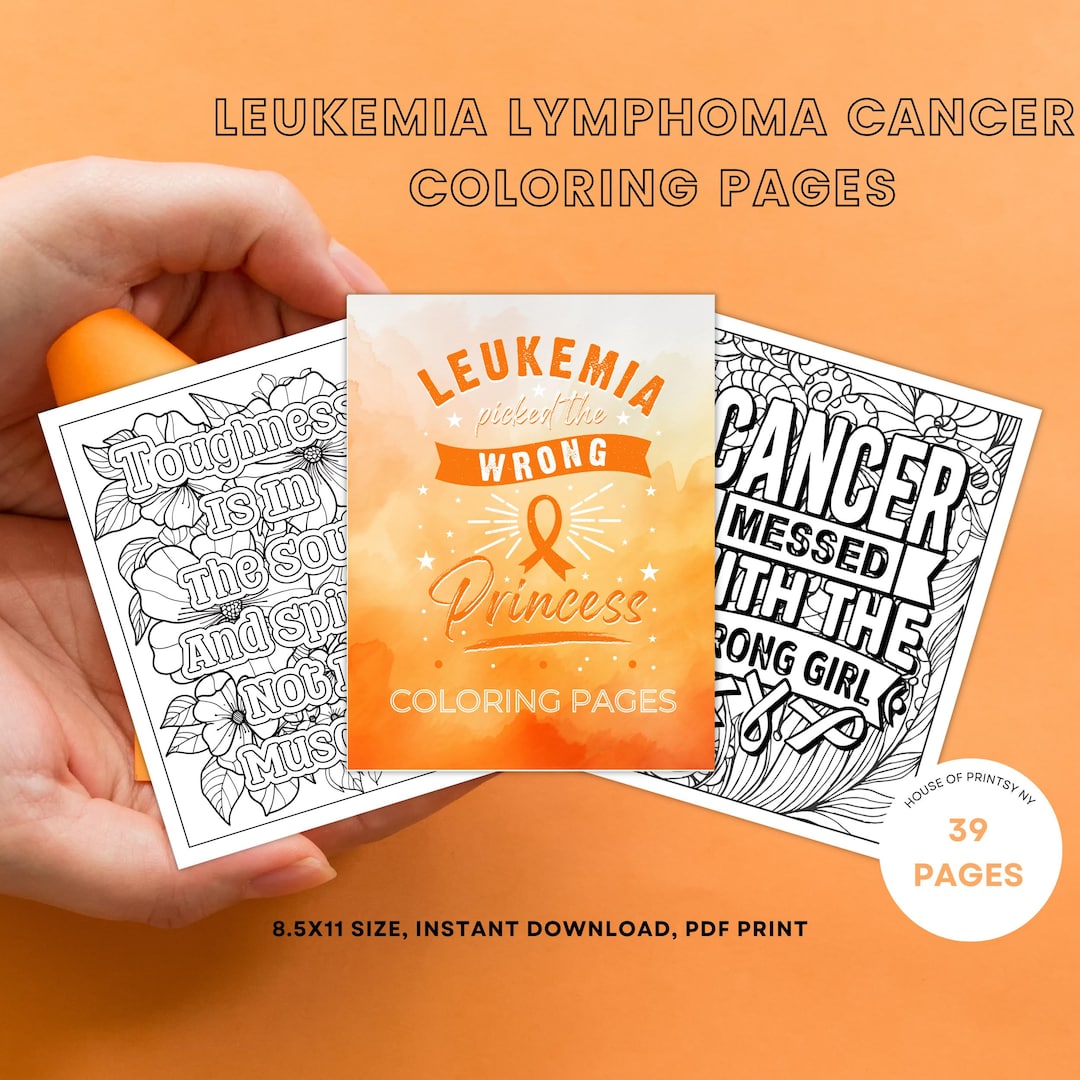 Leukemia Lymphoma Cancer Awareness | Leukemia Coloring Pages| Printable ...