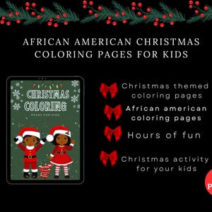 African American Kids Christmas Coloring Pages, Christmas Coloring Book ...