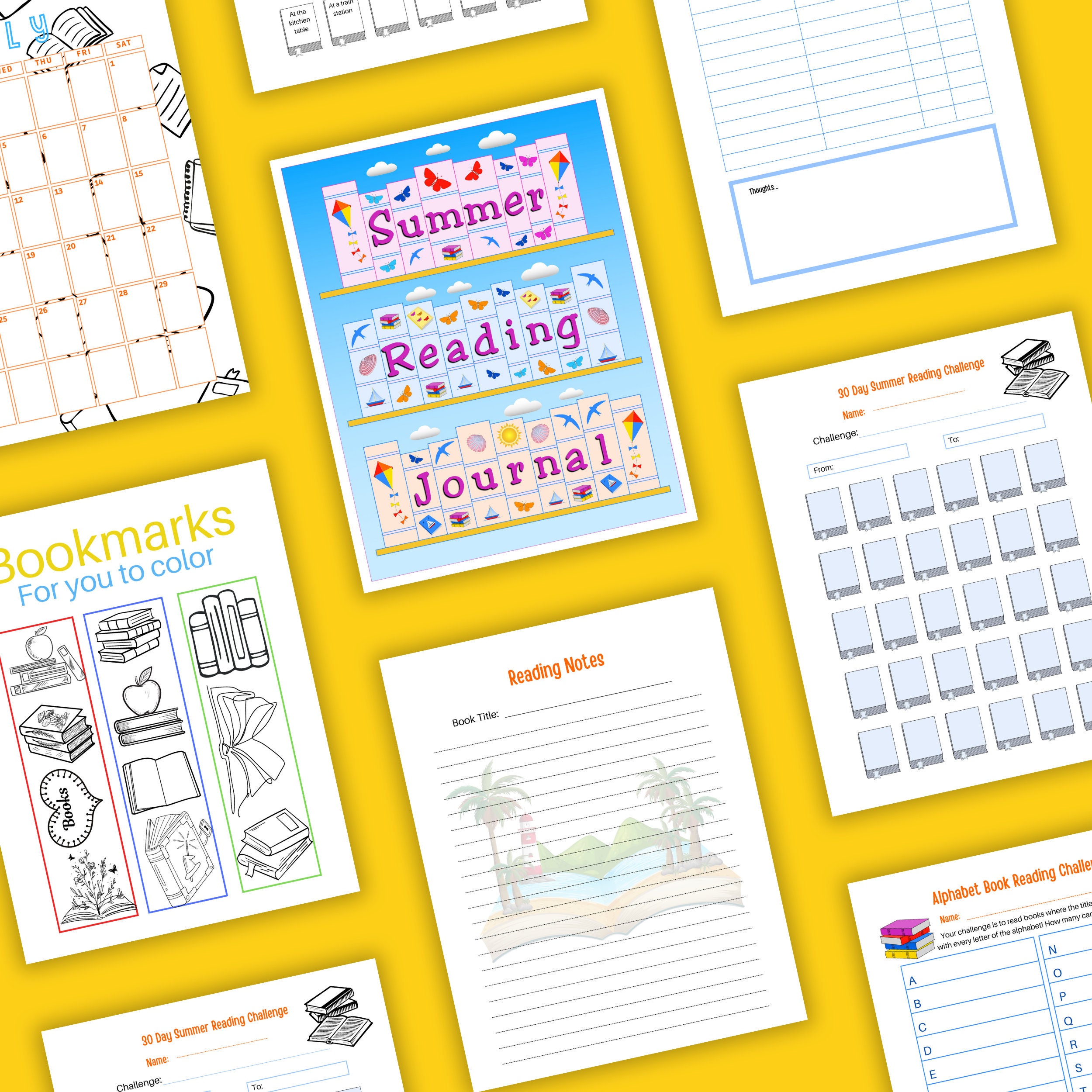 Summer Reading Journal Printable |summer Reading Activity | Reading ...