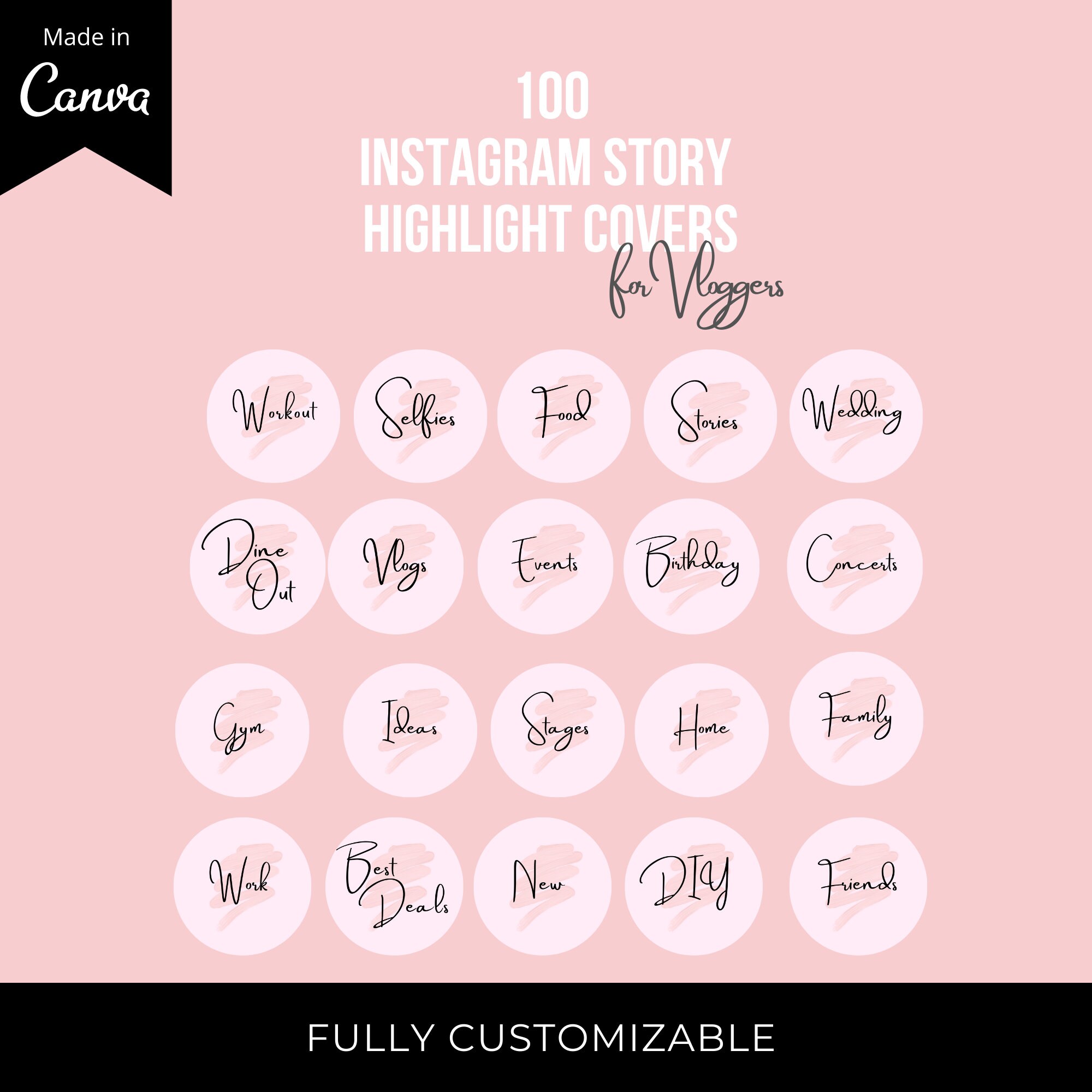 100 Instagram Story Highlight Covers| Instagram Template| Instagram ...