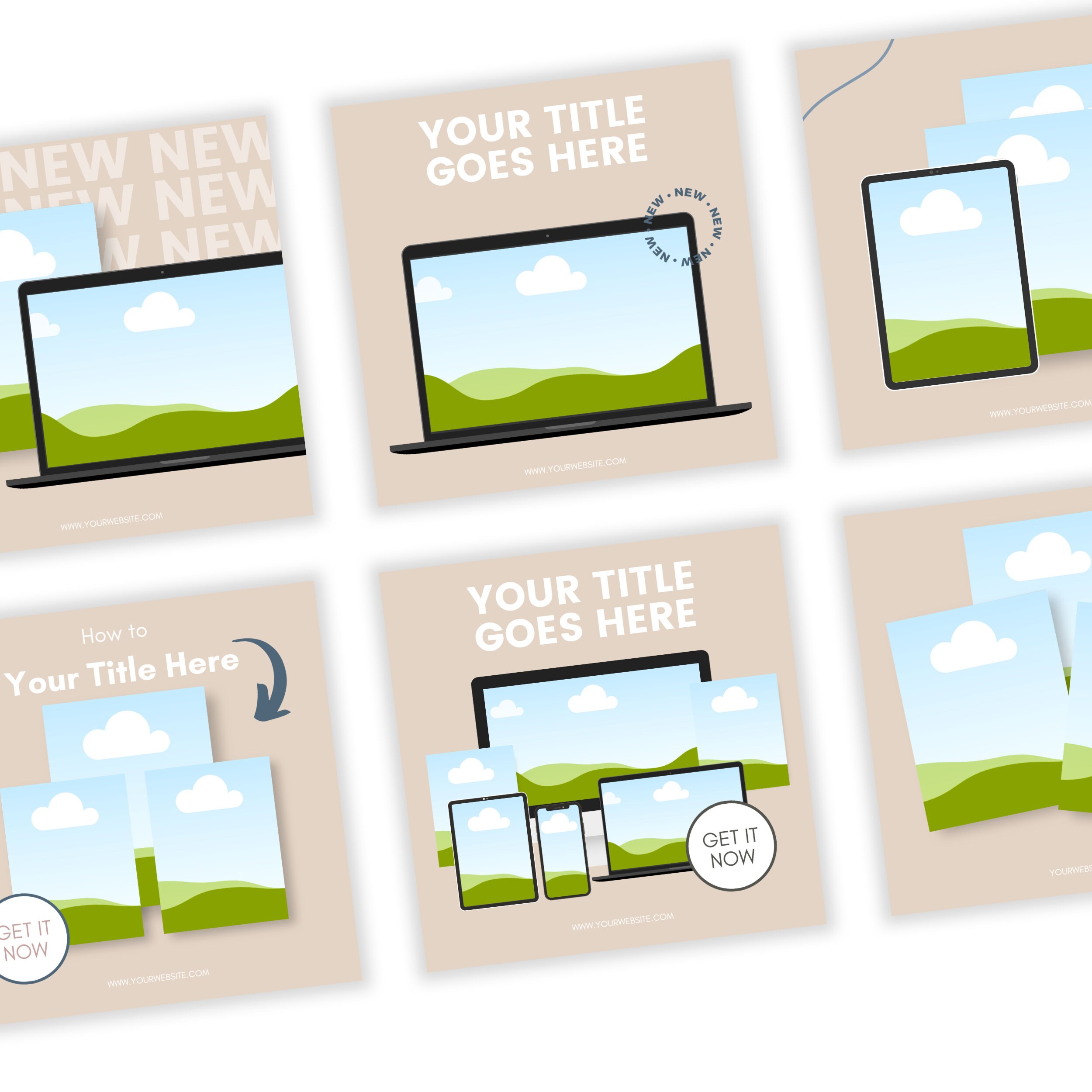 DIY Blank Instagram Social Media Mockup Templates, Mockup Template ...