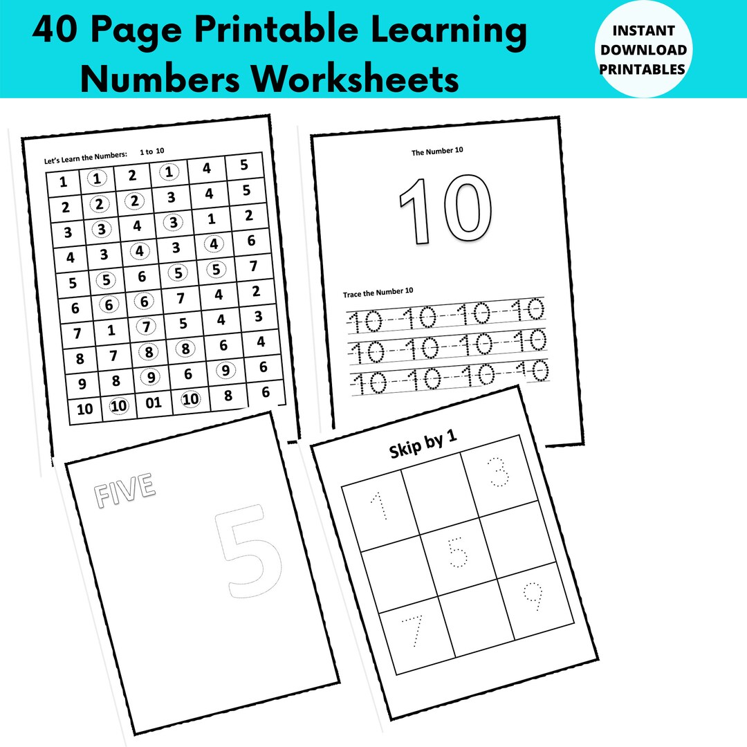 Number Worksheets, Learning Numbers Worksheets, Number Tracing ...
