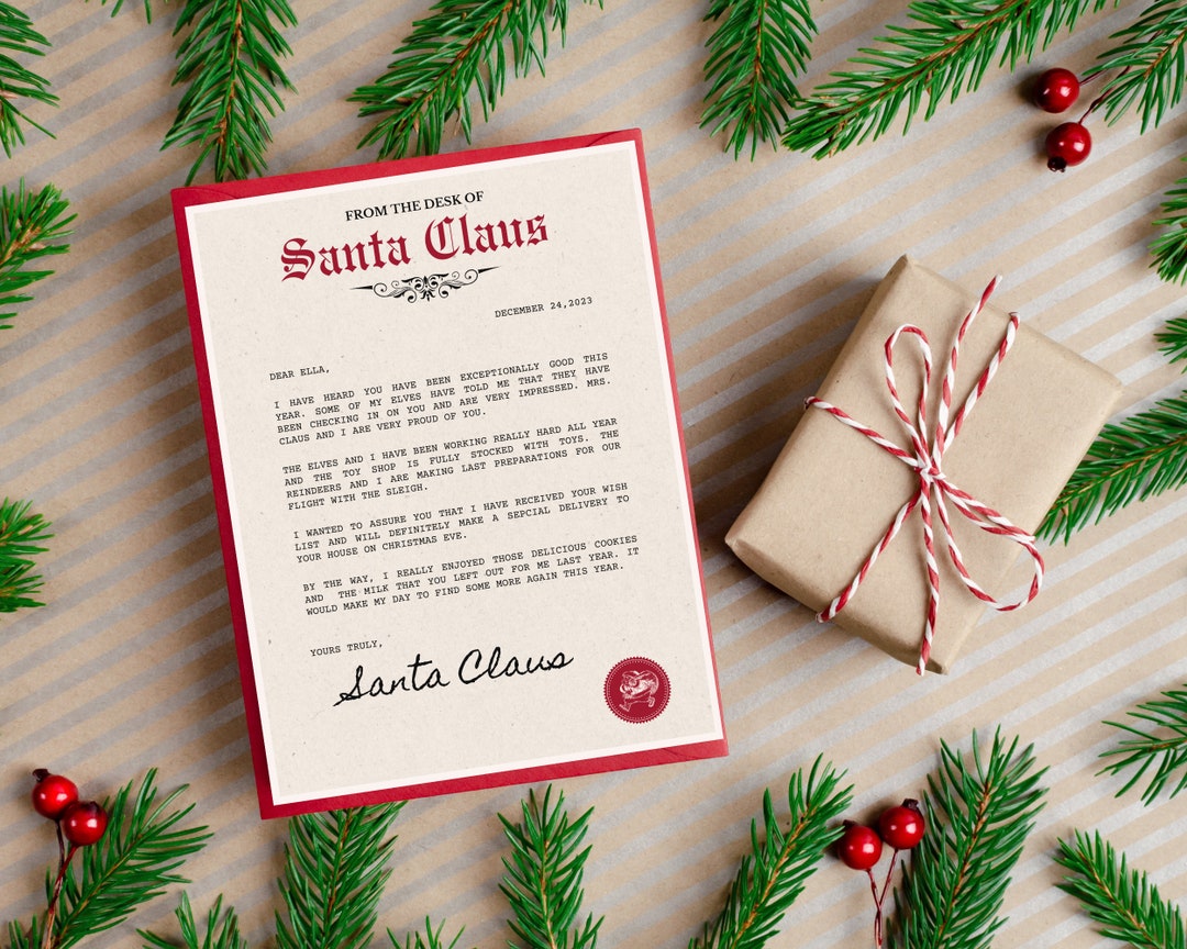 Personalized Santa Letter| Santas Nice List| Santa Letter| Custom Santa ...