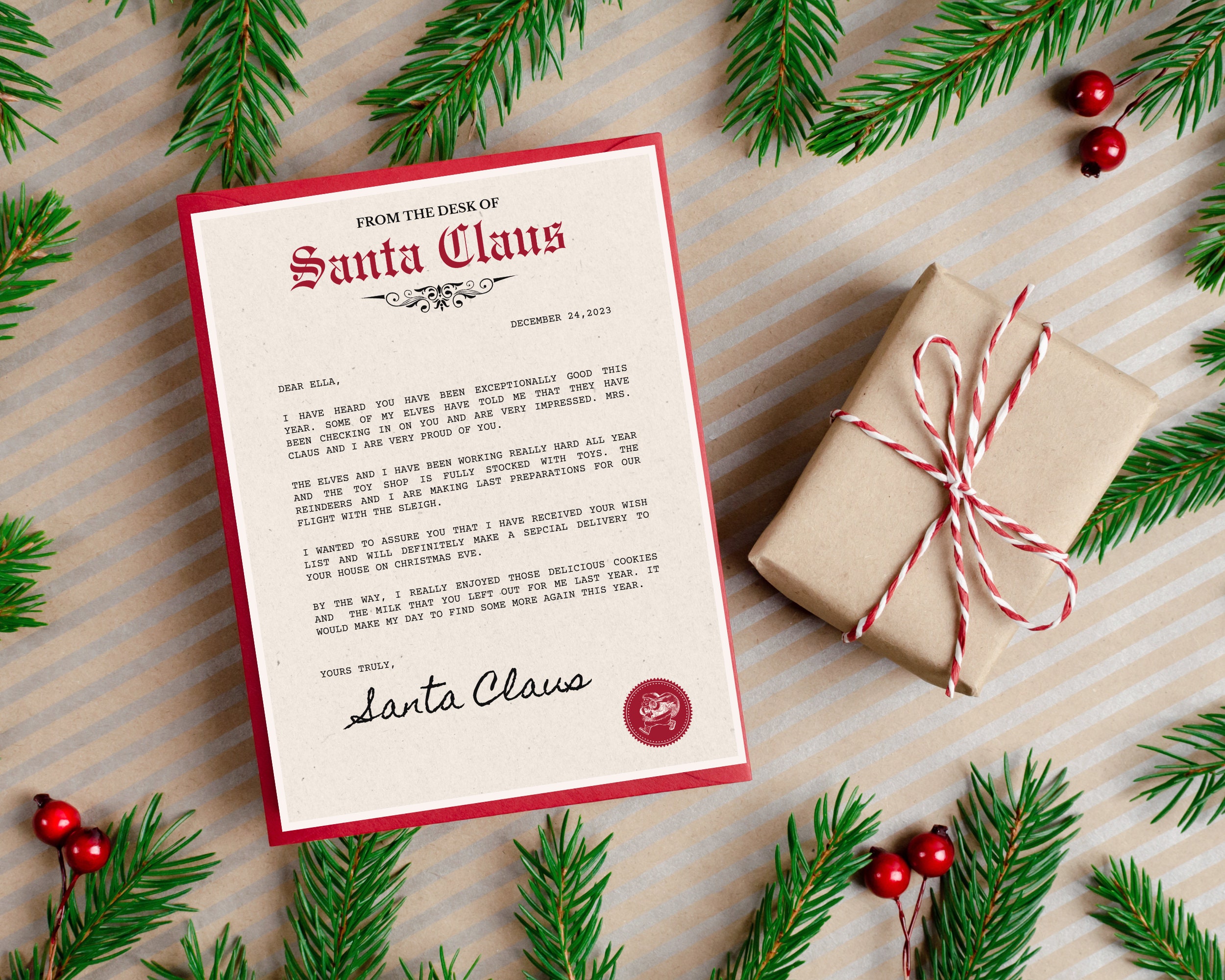 Personalized Santa Letter| Santas Nice List| Santa Letter| Custom Santa ...