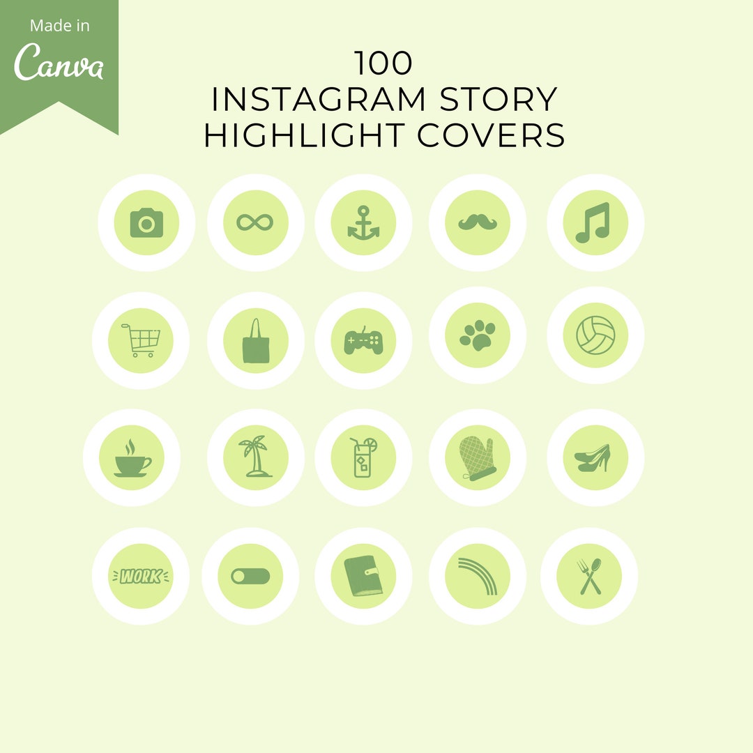 100 Instagram Story Highlight Covers| Instagram Template| Instagram ...