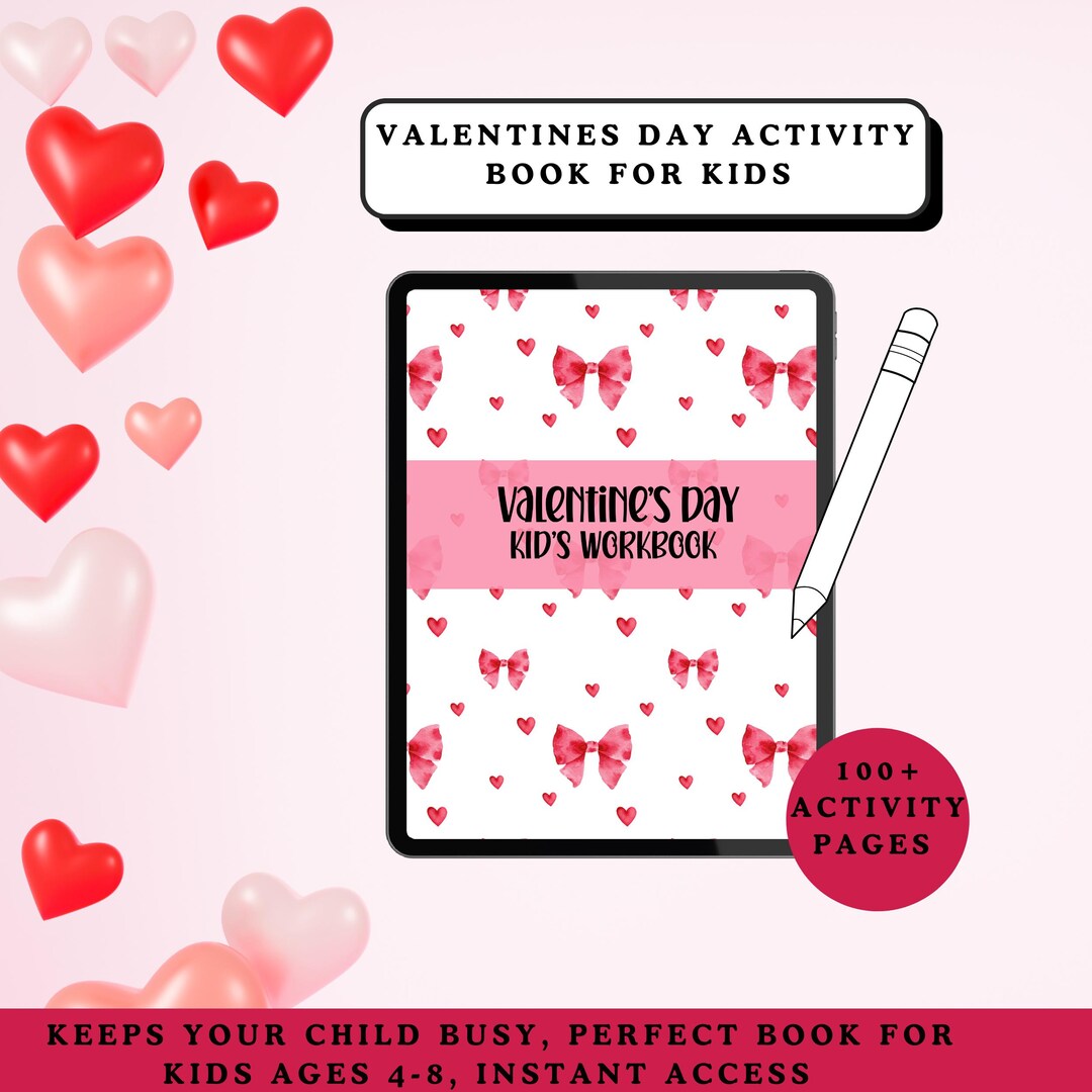Valentines Day Printable Activity Bundle With Coloring Pages| Word ...