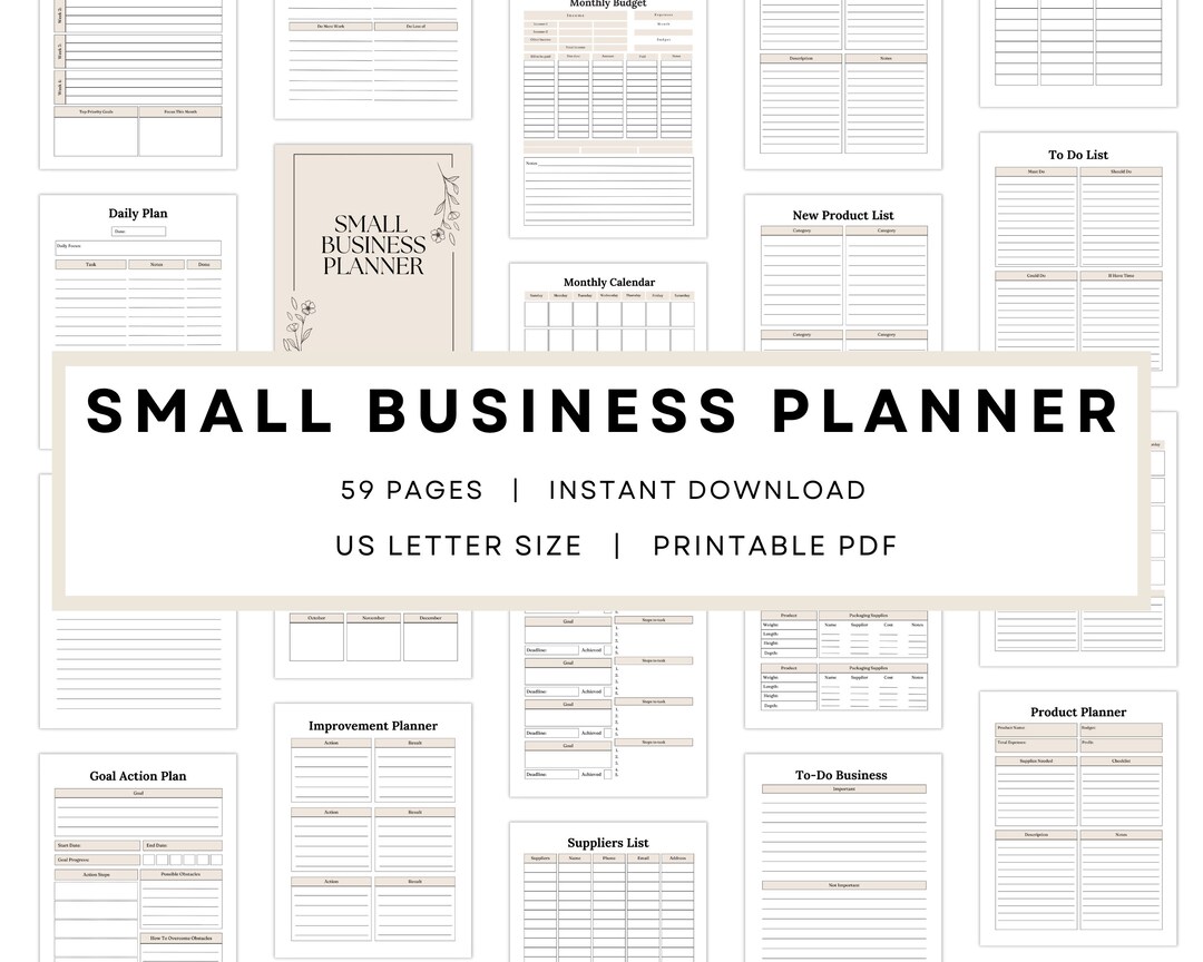 Small Business Planner Binder | Home Business Organizer Printable ...