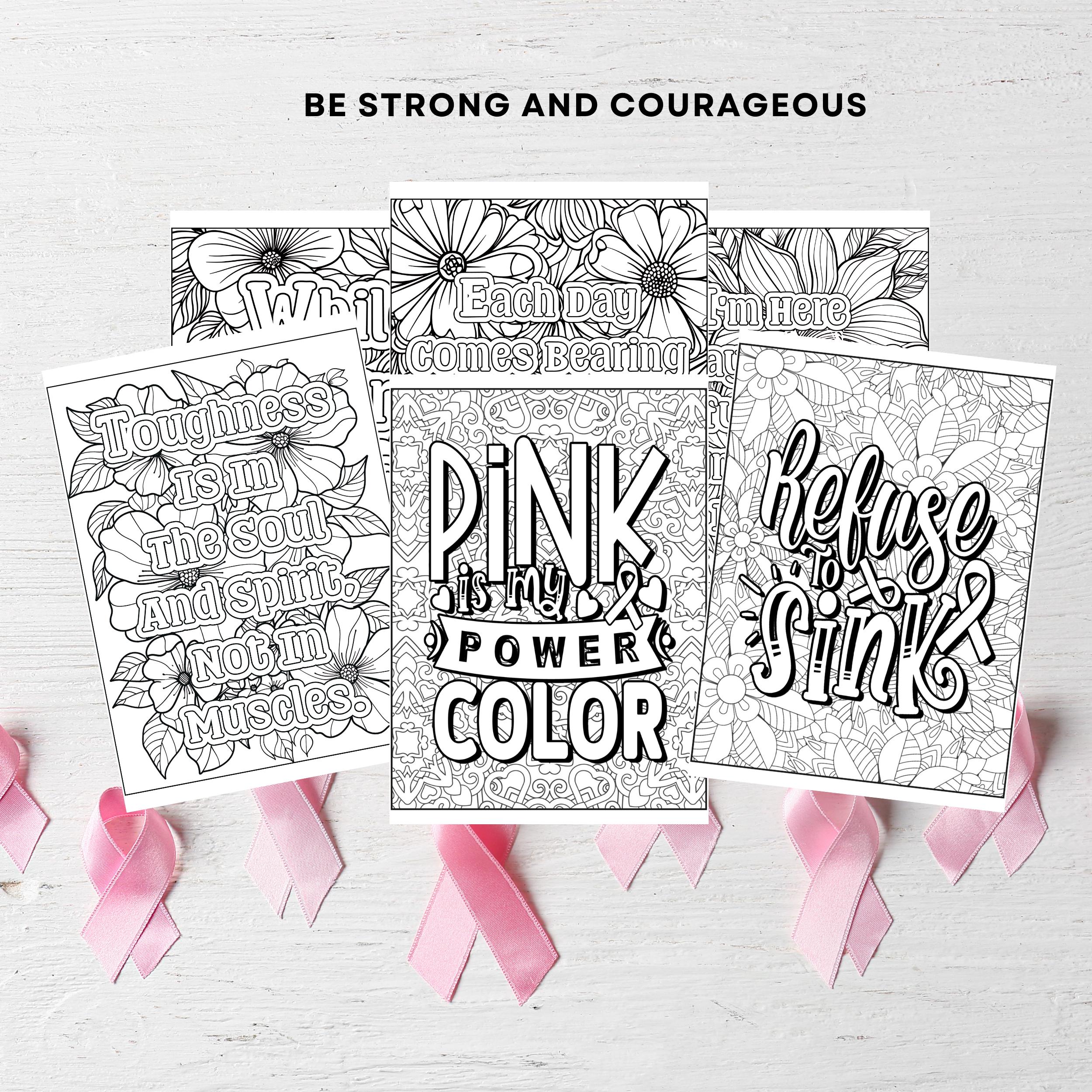 Breast Cancer Awareness | Breast Cancer Coloring Page| Printable Self ...