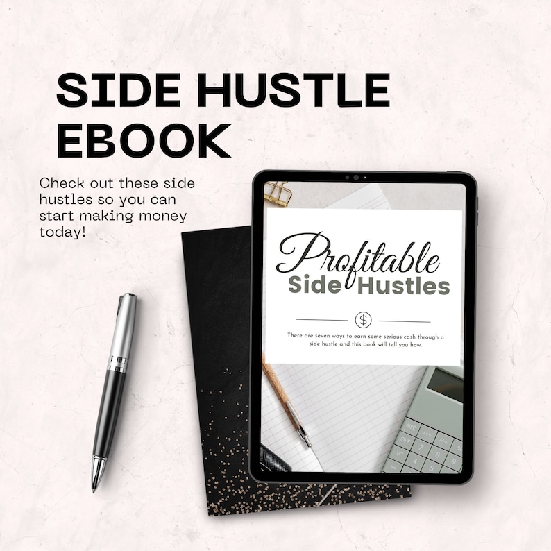 Profitable Side Hustles Ebook, Side Hustle Ebook, Guide to Side Hustling, E-book, PDF, Side ...