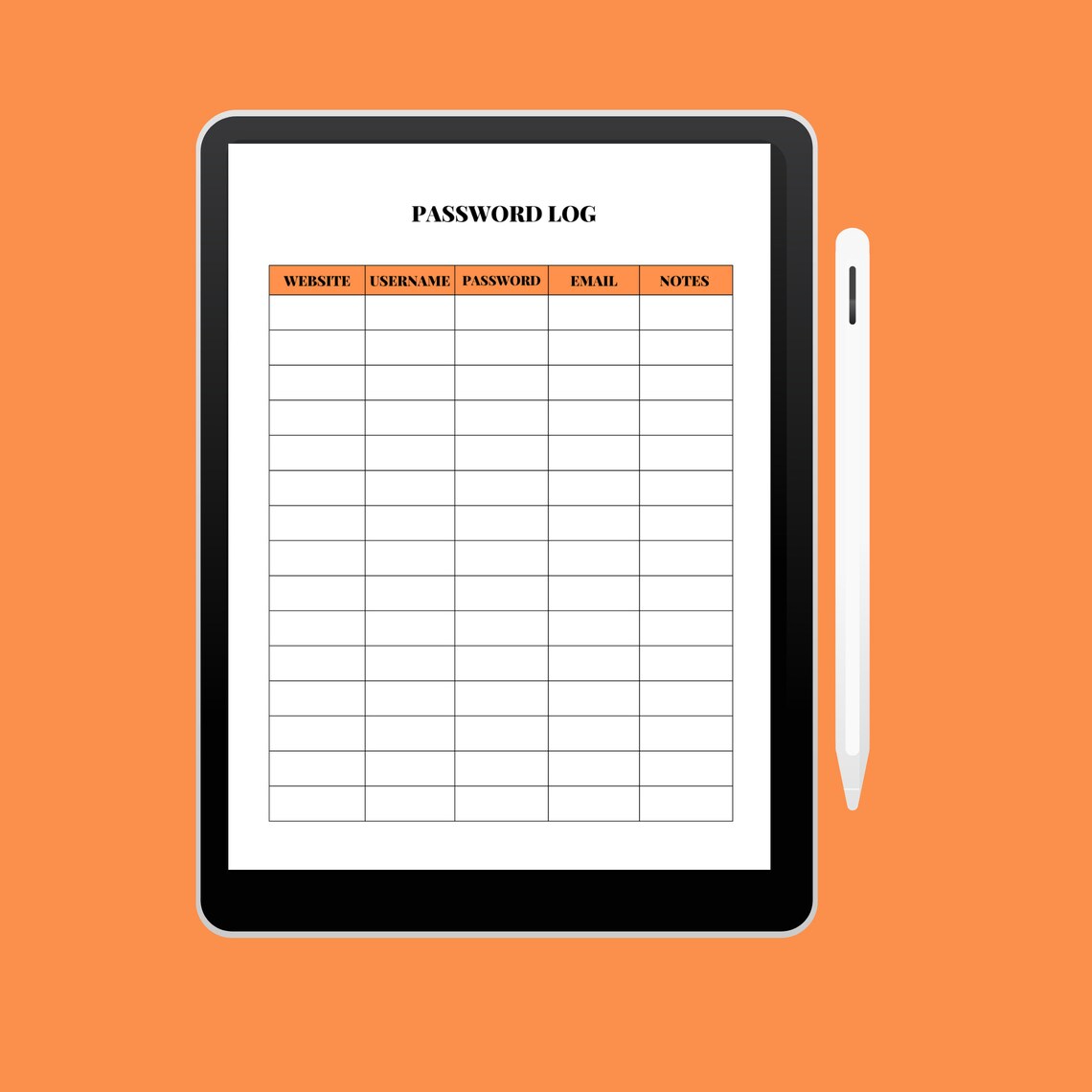 Password Tracker Printable Password Log Password Printable - Etsy