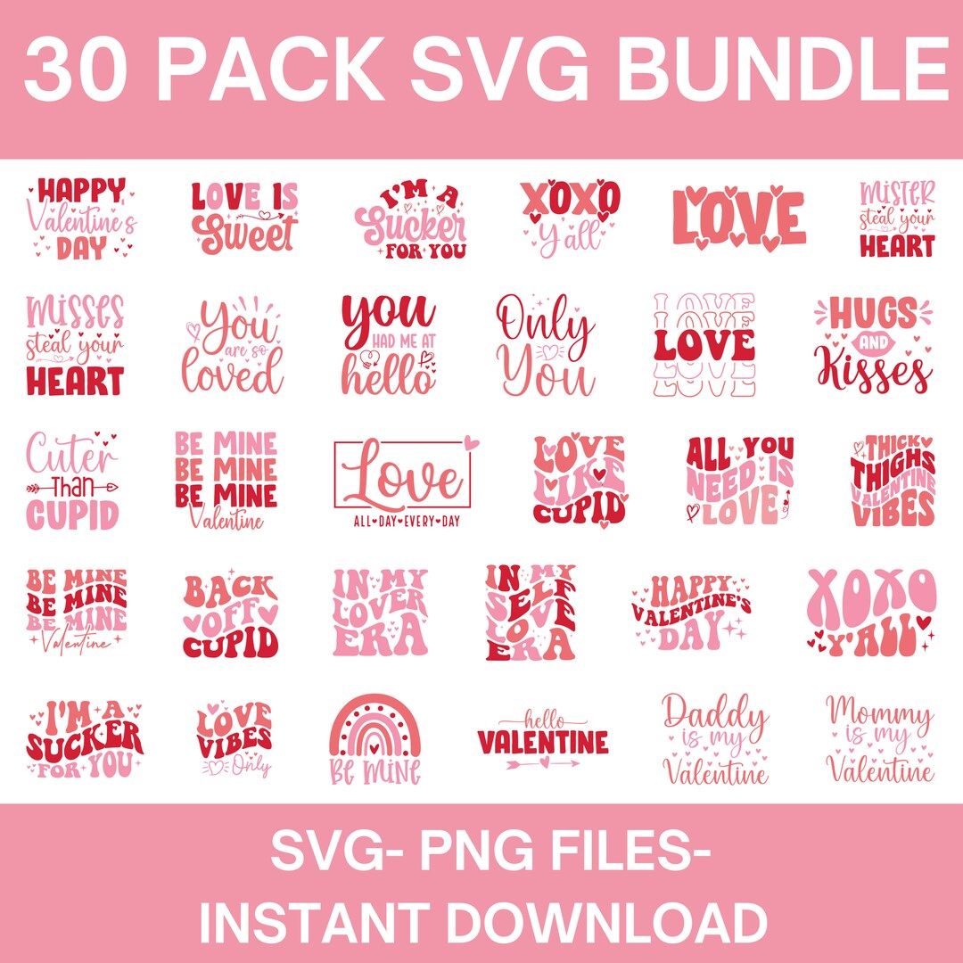 Retro Valentines Day SVG, Valentines Day PNG, Valentines Day Designs ...