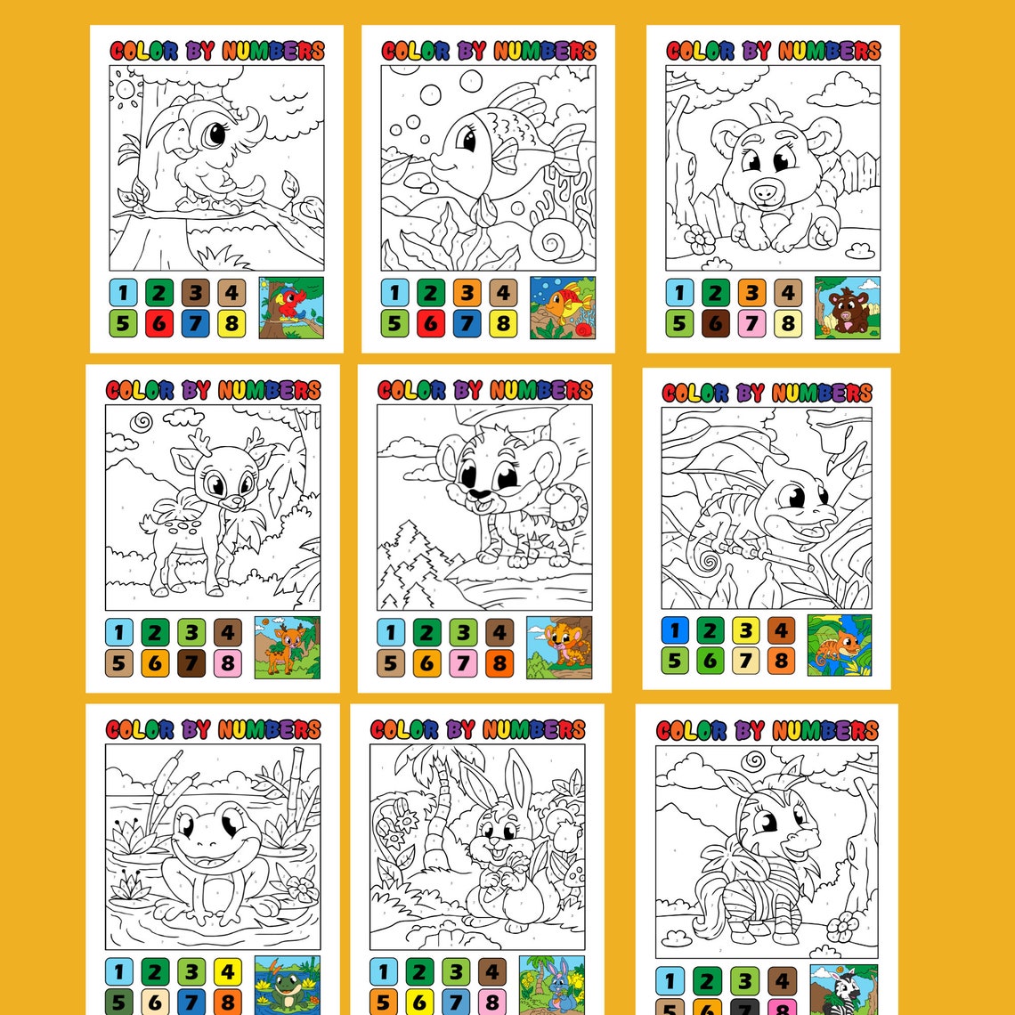 Color by Number, Color by Number Coloring Book, Color by Number for ...