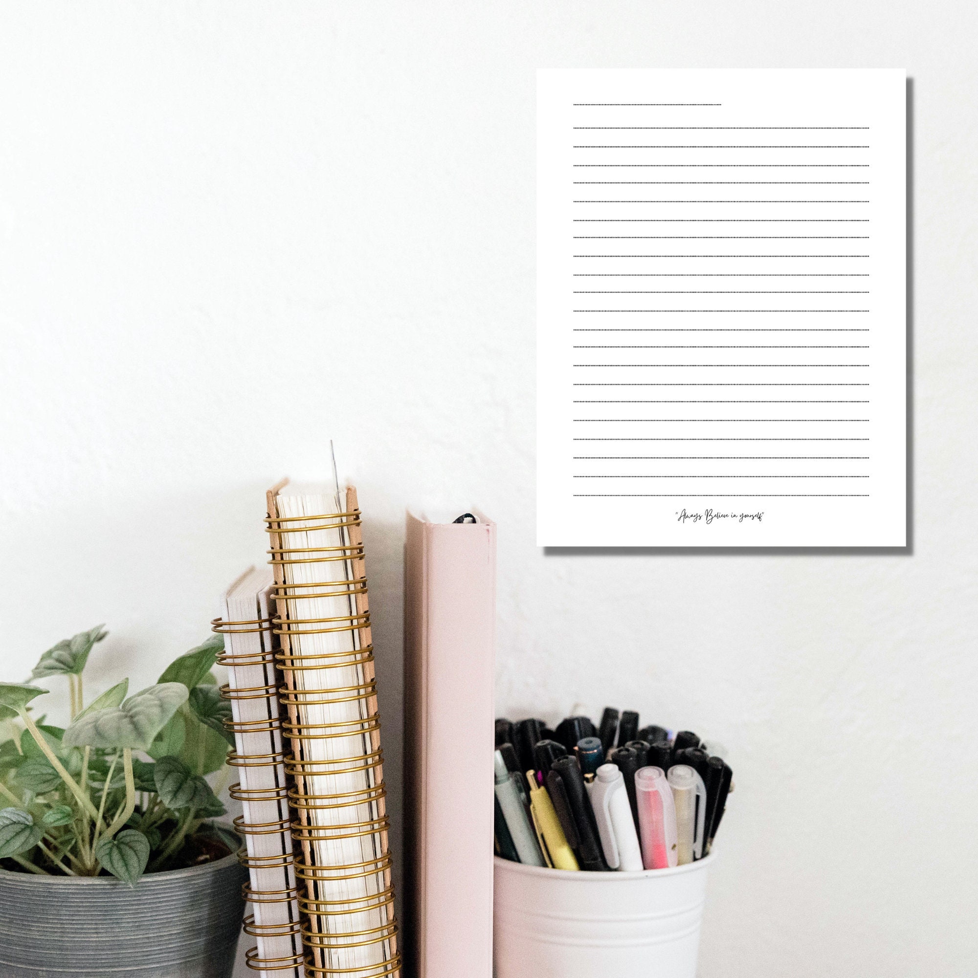 100 Journal Pages Printable| Printable Dotted Page| Lined Notes ...