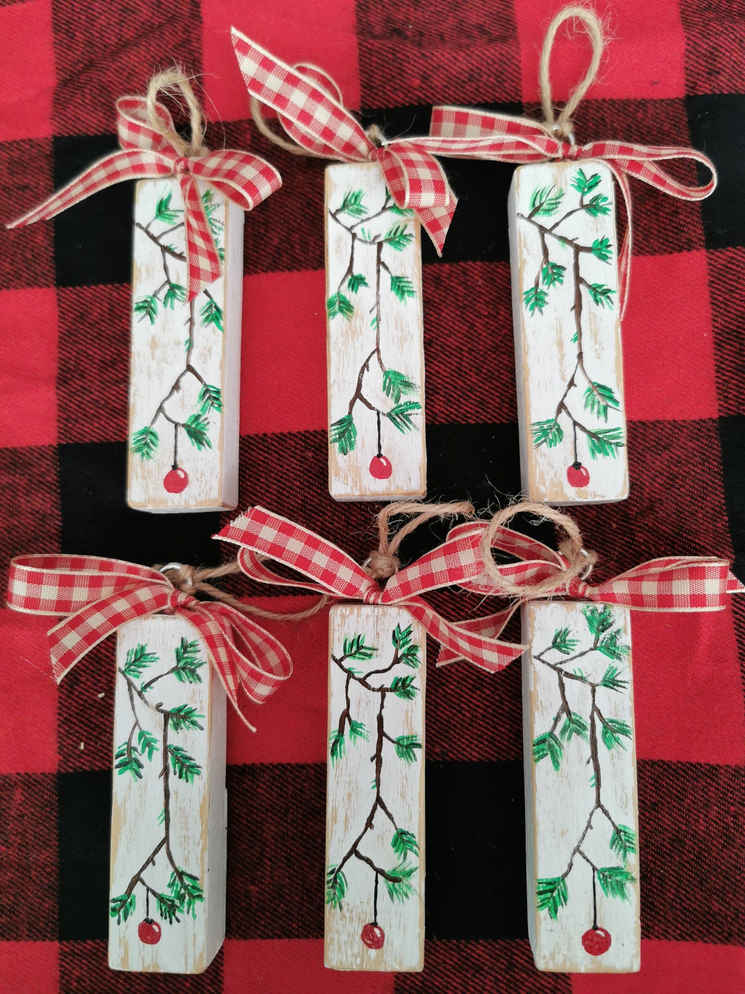 Wooden Christmas Tree Ornament - Etsy