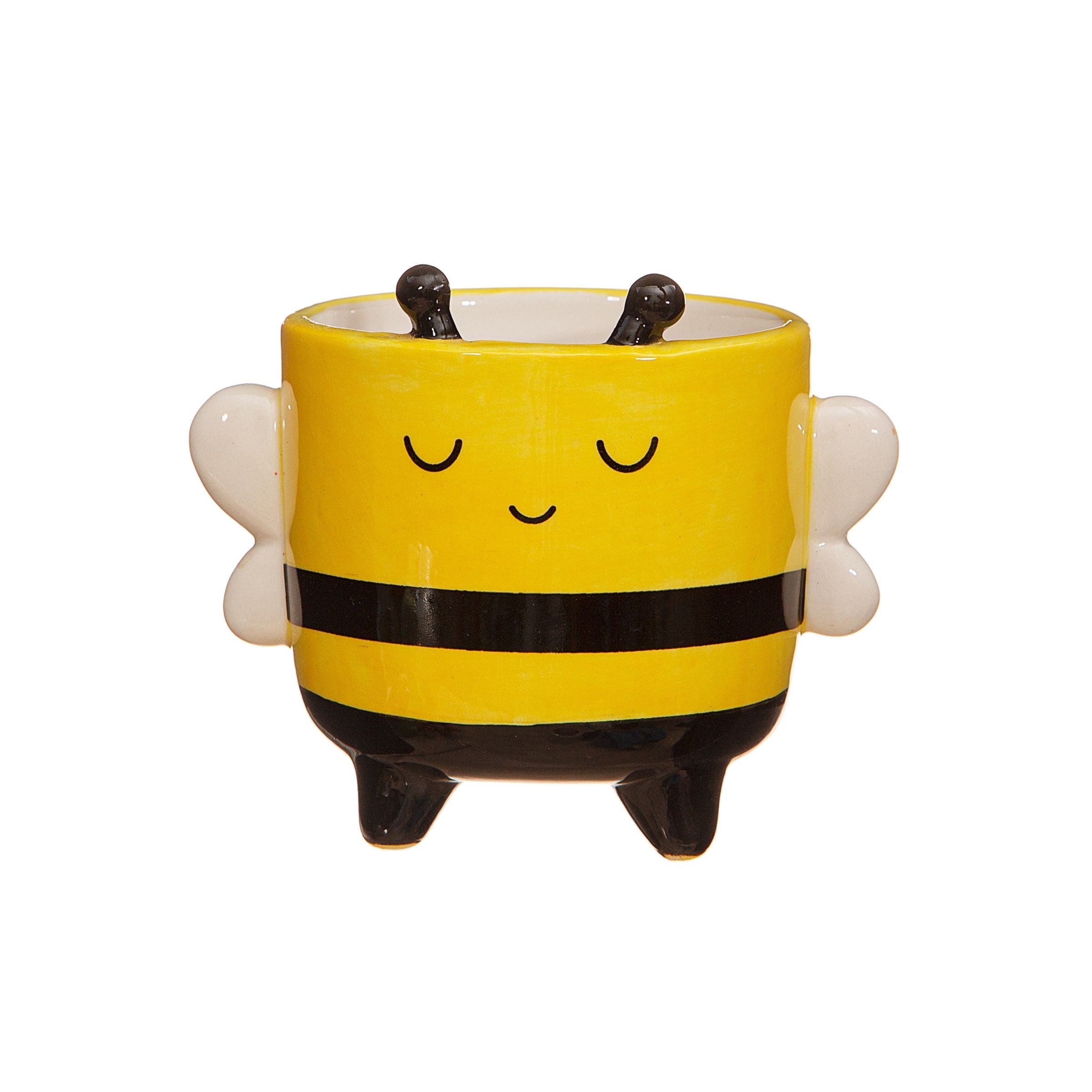 CUTE BEE PLANTER Yellow and Black With Legs, the Perfect Small Plant ...