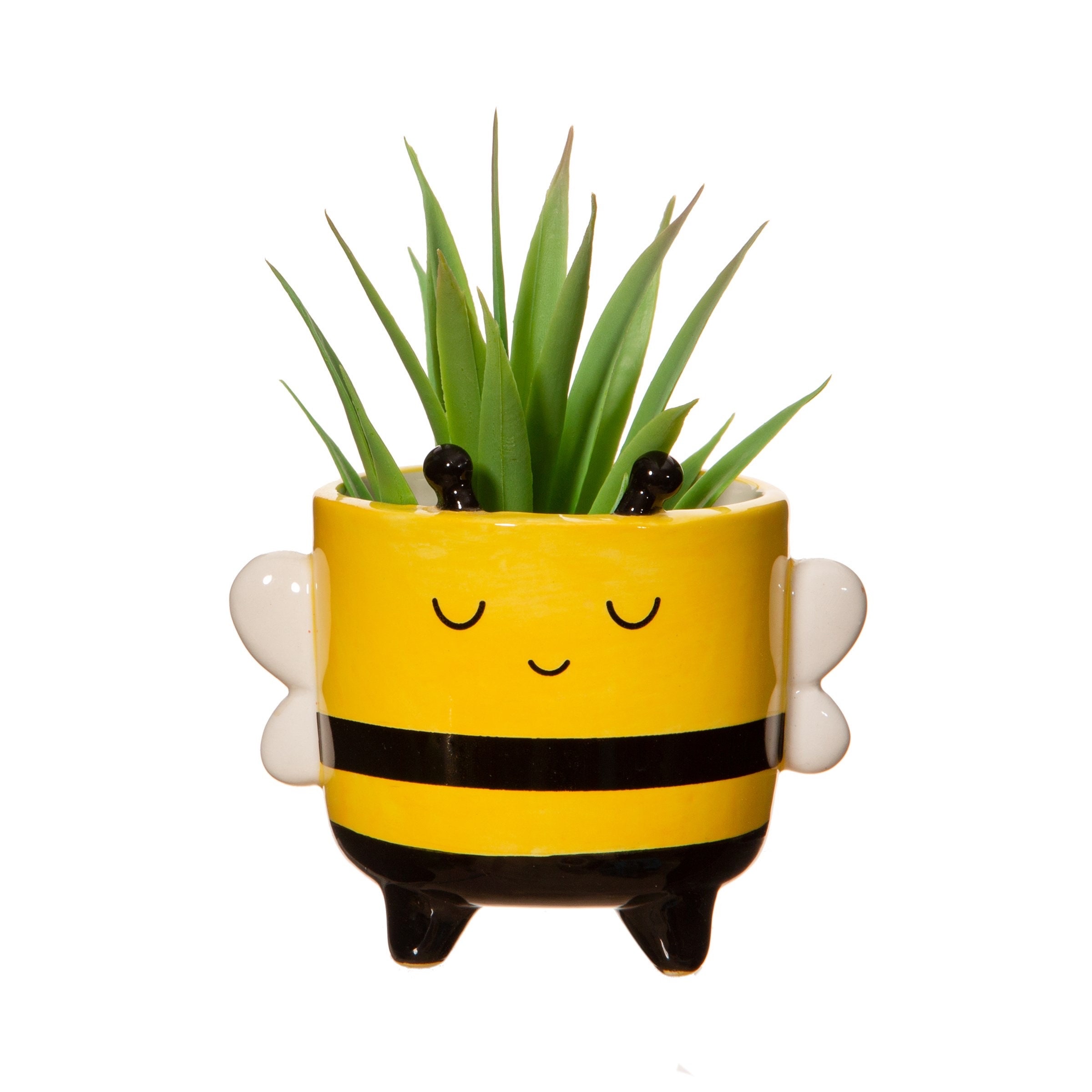 CUTE BEE PLANTER Yellow and Black With Legs, the Perfect Small Plant ...