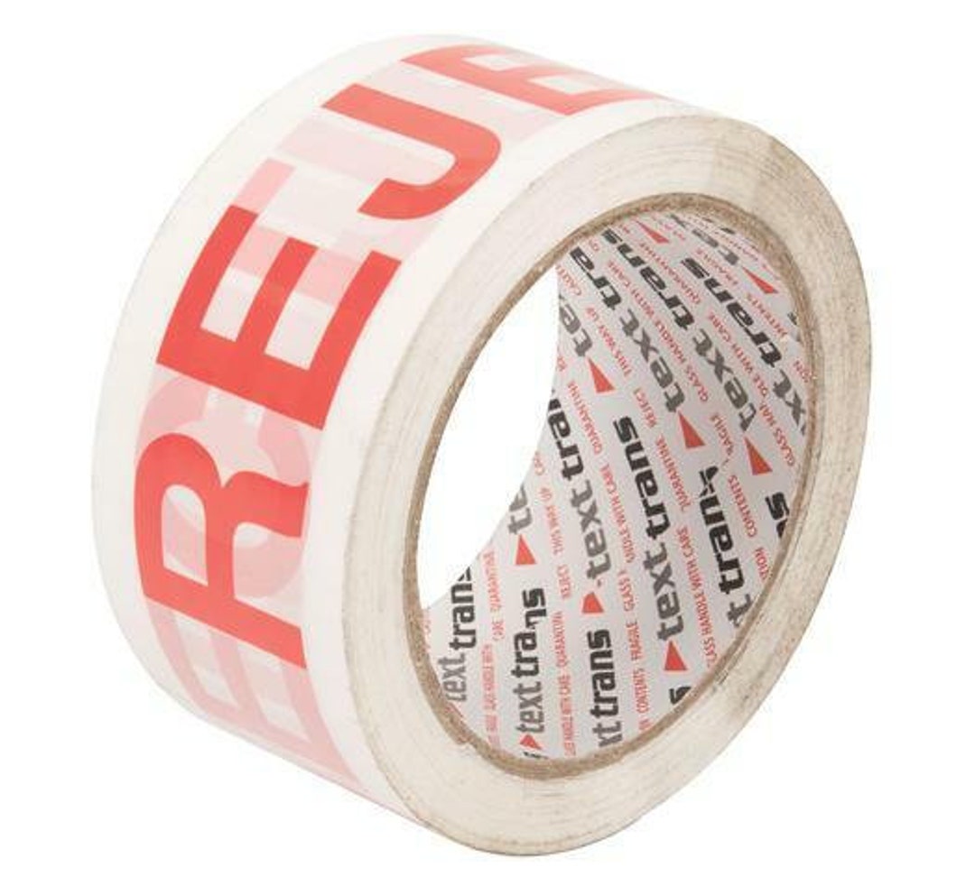 Rejected Packaging Parcel Packing Tape Adhesive Strong 50mm X 66m - Low ...