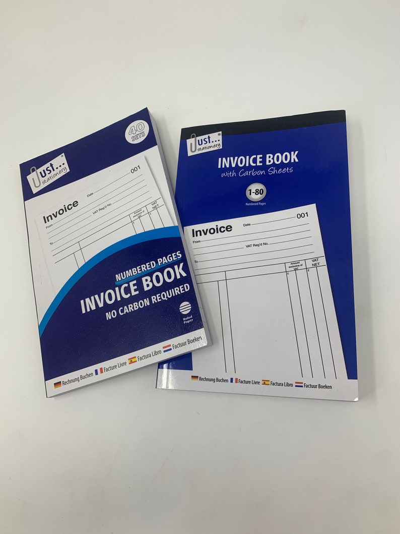 Invoice Book Receipts Bills Invoices Carbon Copy Sheets 40 /80 Numbered ...