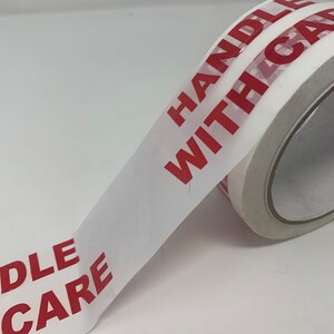 Pacplus Handle With Care Packaging Parcel Packing Tape Strong 50mm X ...