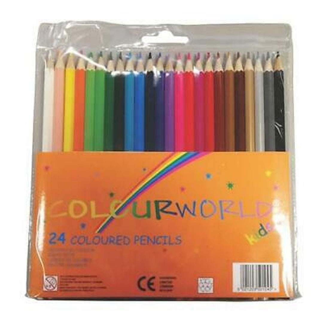 Colourworld Art Colouring Pencils Set Kids Artist Sketching 24 Pack - Etsy