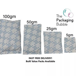 Silica Gel Mini Desiccant Sachets Anti Damp Bag 1g 5g 10g 25g 50g 100g ...
