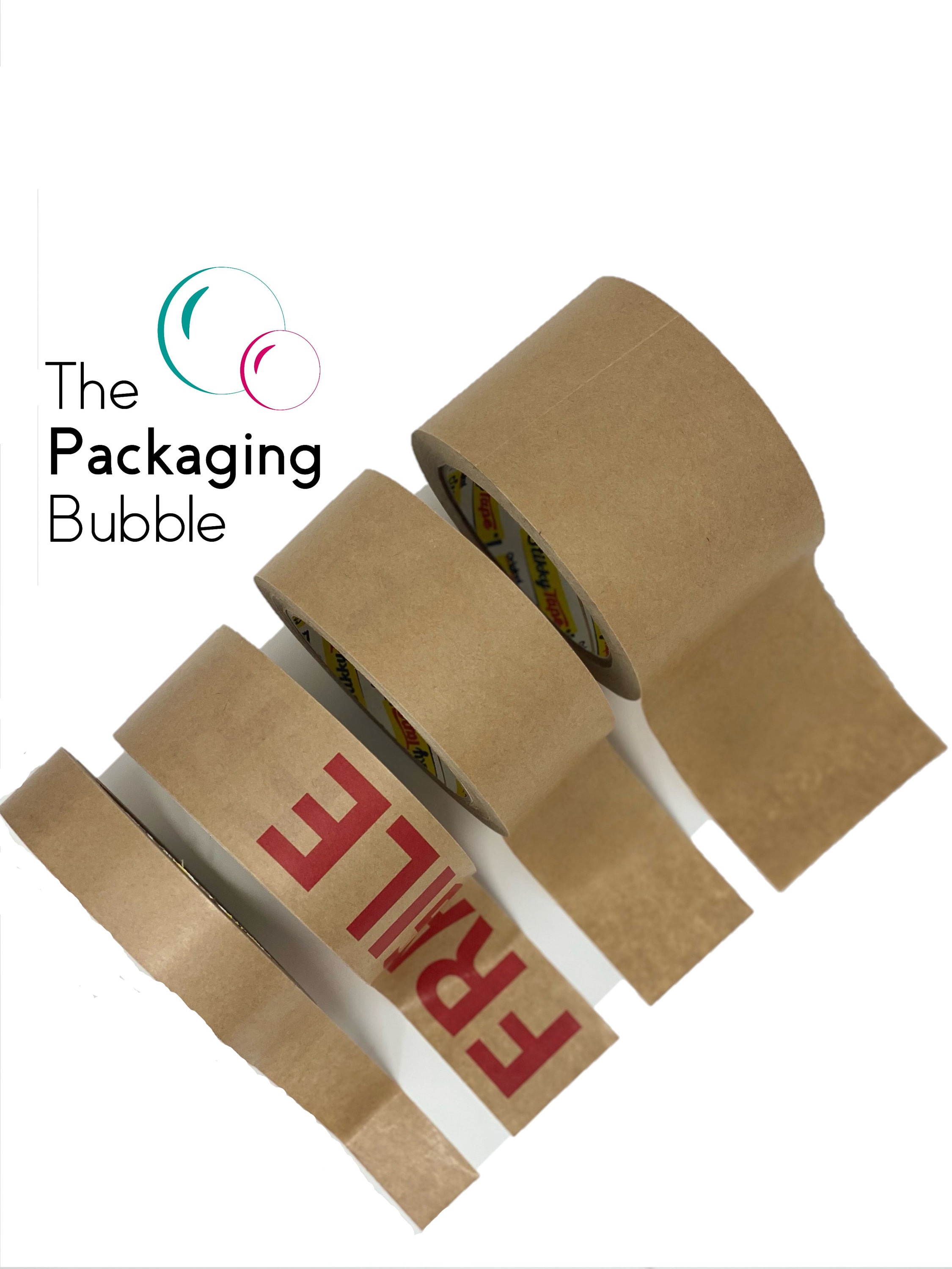 Brown Kraft Paper Packaging Parcel Tape Eco Friendly Biodegradable ...