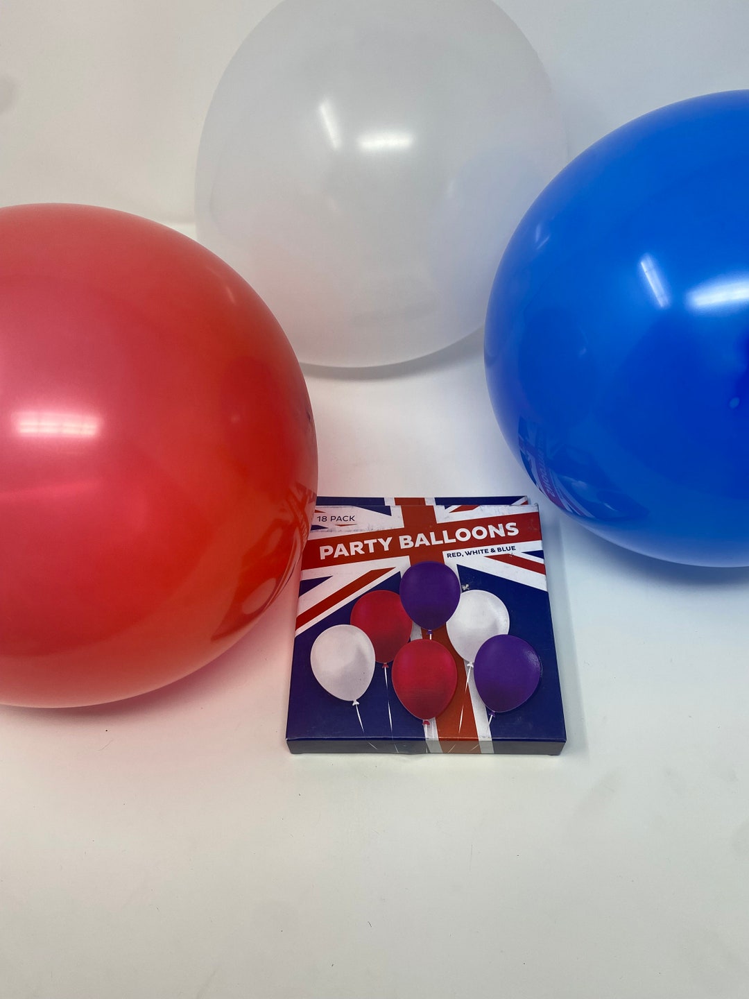 Union Jack Balloons Party Red White & Blue X18 Pack Celebration VE Day ...