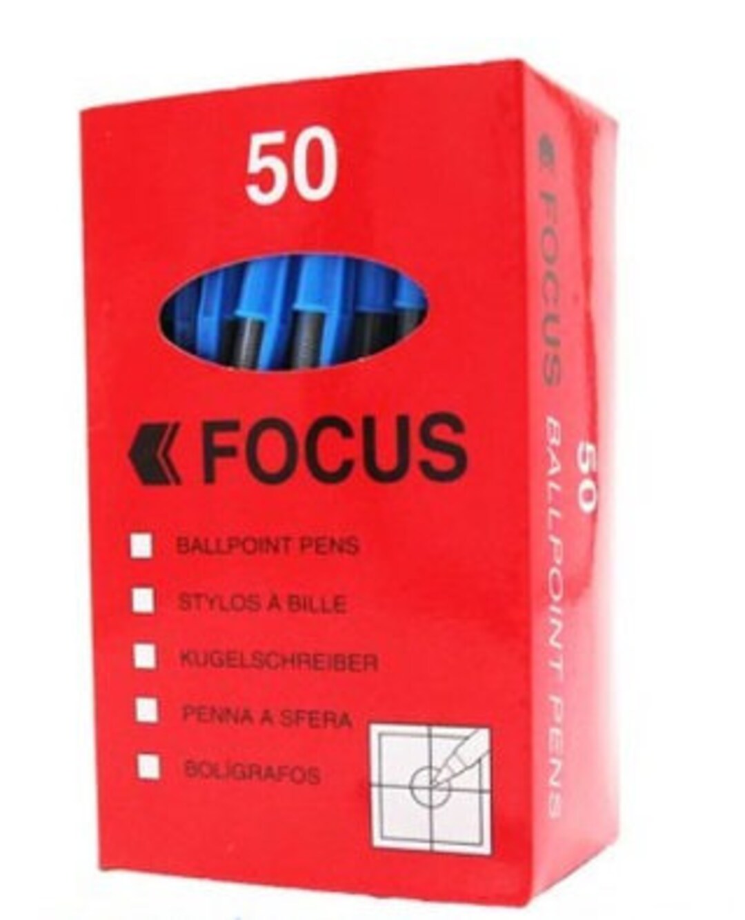 Box of 50 Focus Ball Point Pens - Etsy UK
