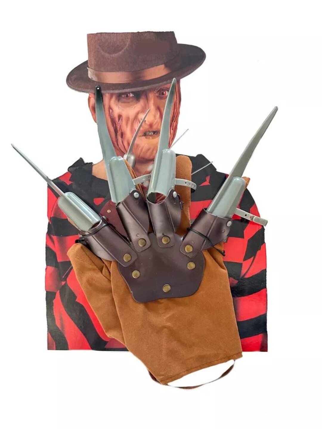 Halloween Fancy Dress Knives on Hand Glove Freddy Type Glove New Scary ...