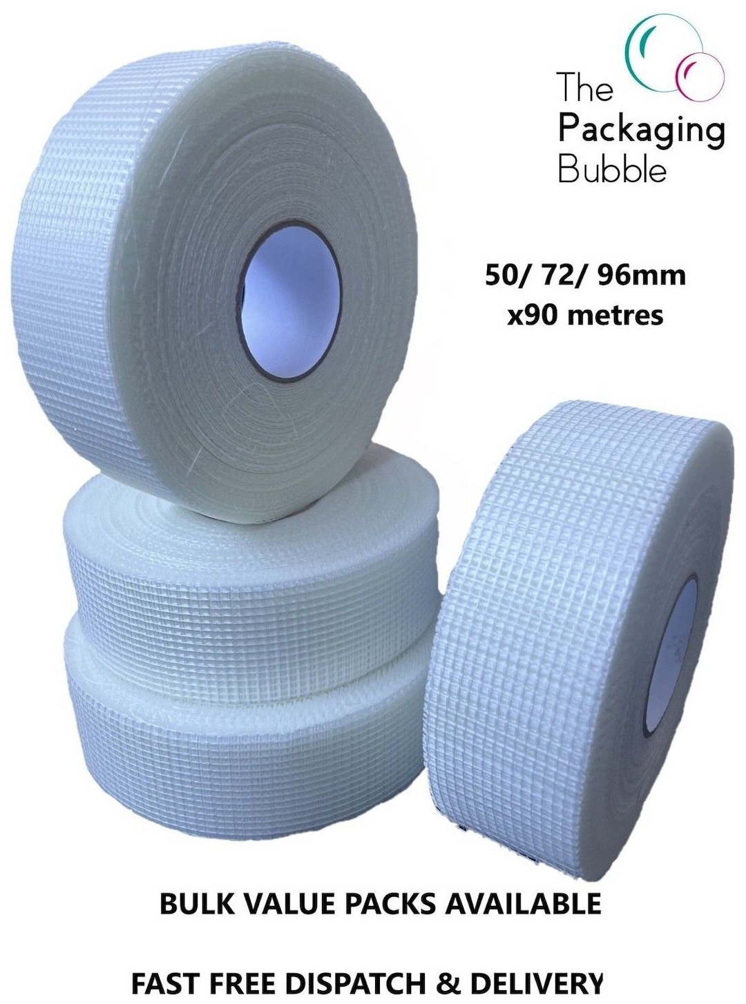 Scrim Plasterboard Fibreglass Mesh Tape Ultimate Self Adhesive 50/72 ...