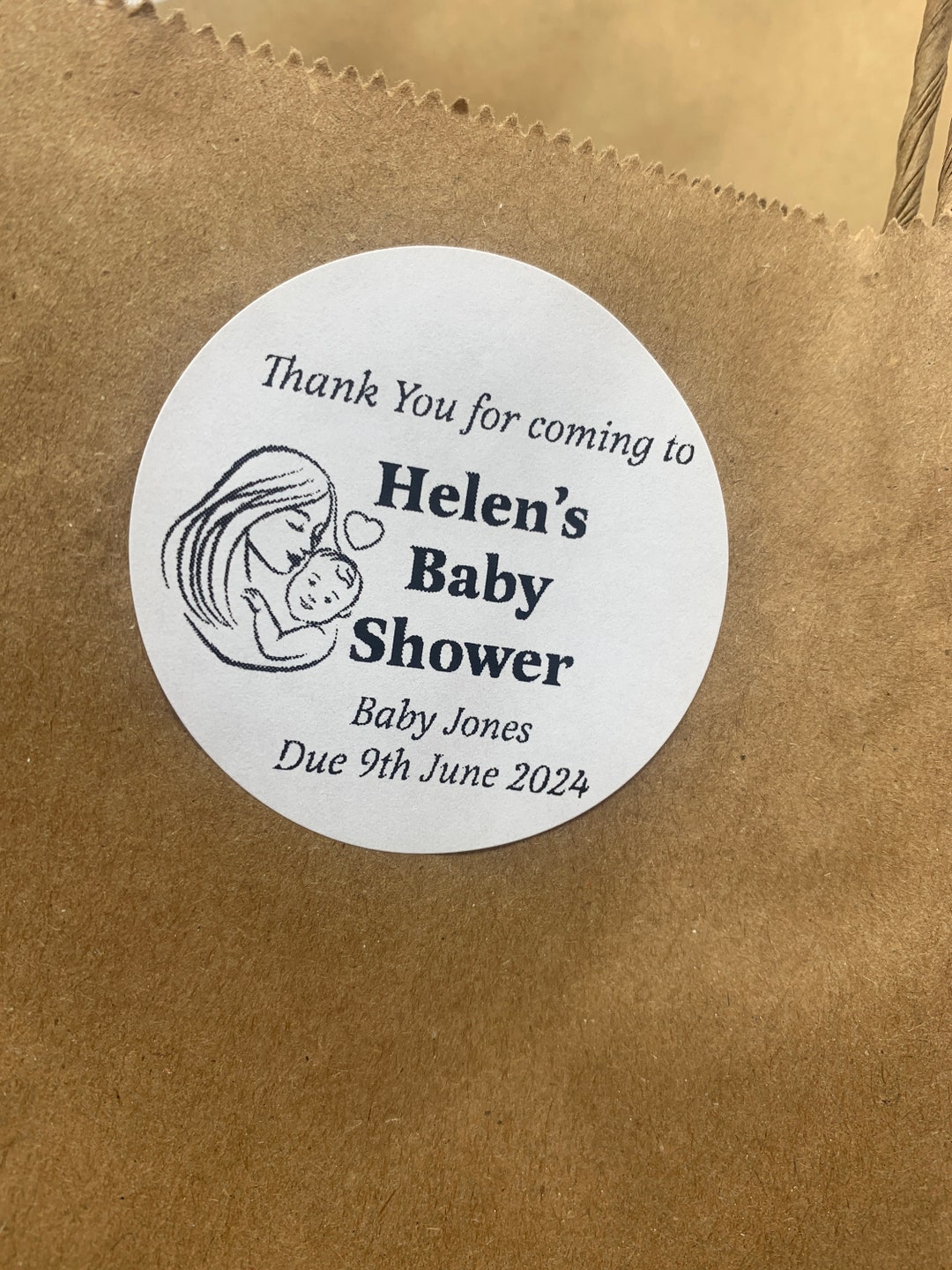 Personalized Baby Shower Favor Bags With Stickers - Etsy