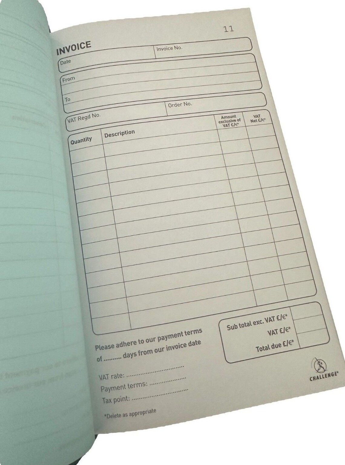 Invoice Book Full Size A5 Receipt Book Pad Carbonless Sheets Numbered ...